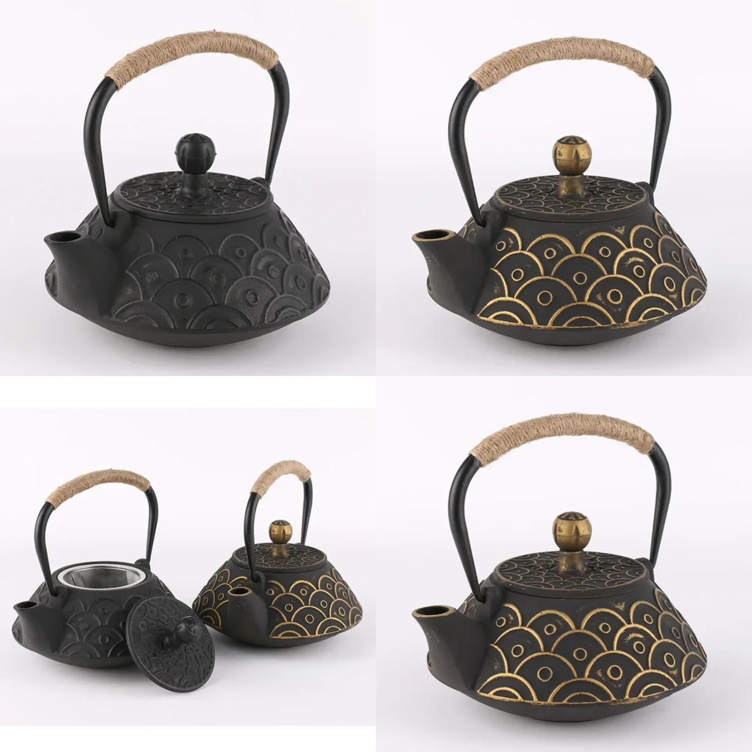 DUMNGWH Cast Iron Japanese Tea Pot Set - 900ml Tetsubin Kettle with ... DUMNGWH Cast Iron Japanese Tea Pot Set - 900ml Tetsubin Kettle with ...