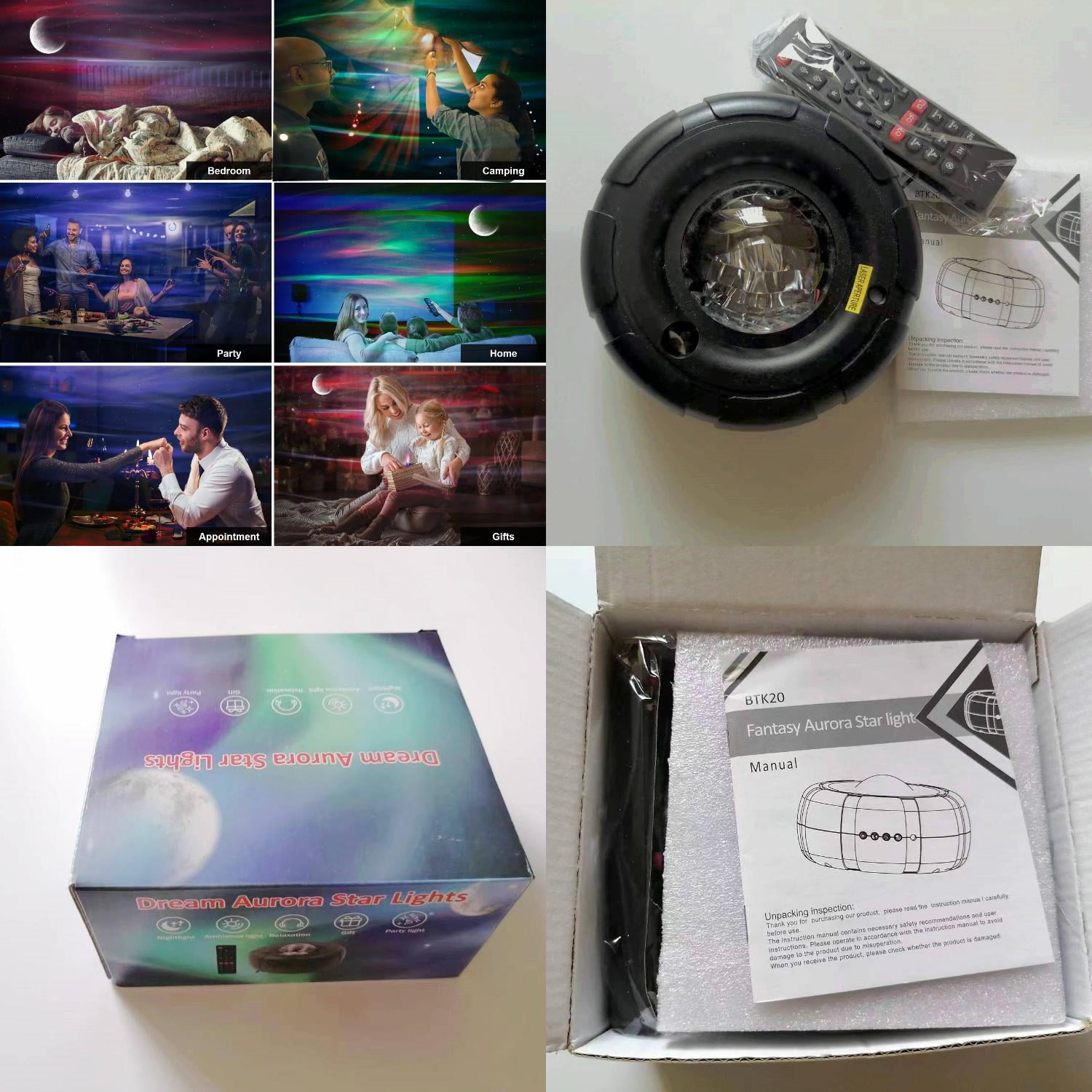 DUMNGWH Stunning LED Aurora Projector with Captivating Northern Lights Effect and Charming Milky ...