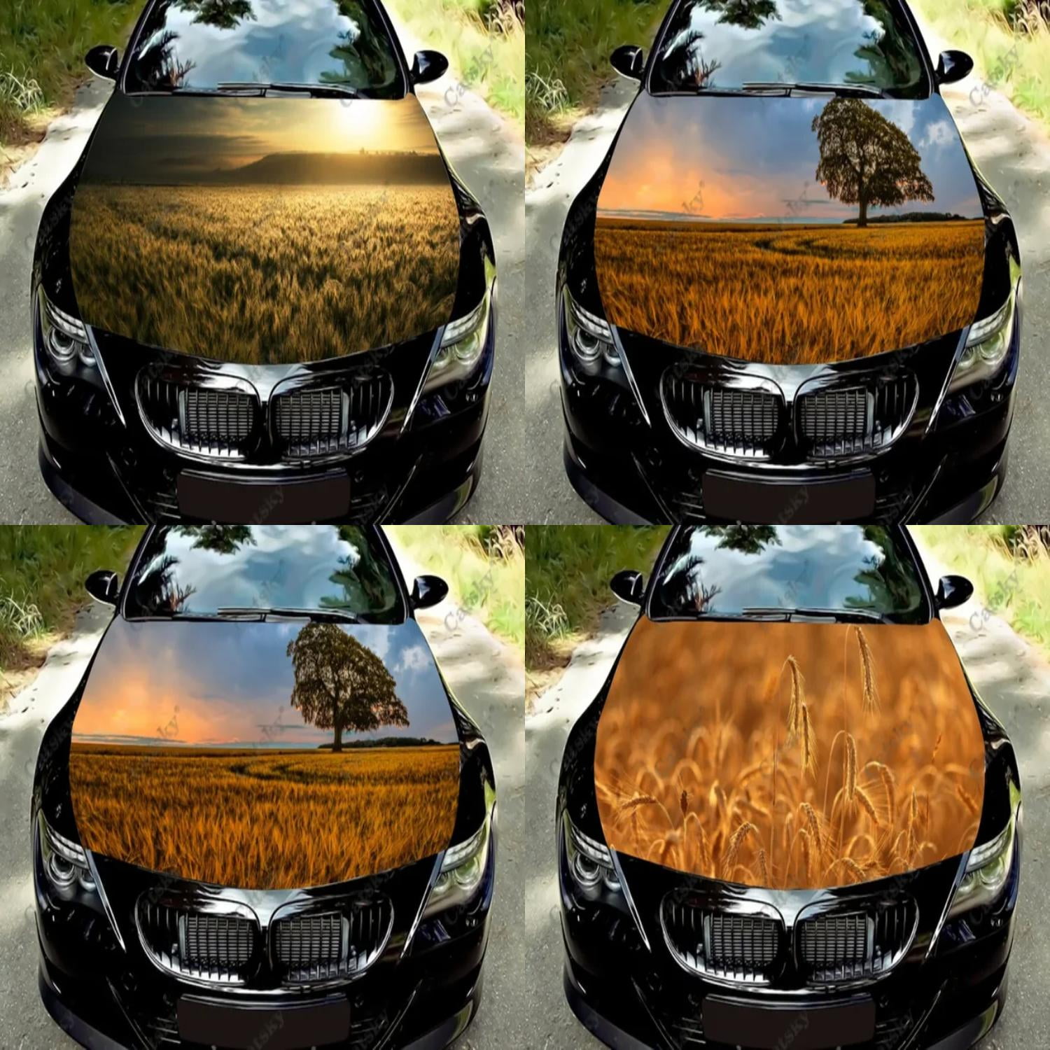 DUMNGWH Wheat Car Hood Wrap Color Vinyl Sticker Decal Truck Graphic ...