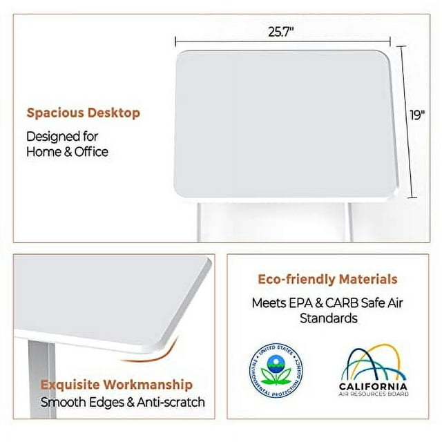 DUMOS Small Standing Desk Mobile Portable Rolling Laptop PC Table on ...