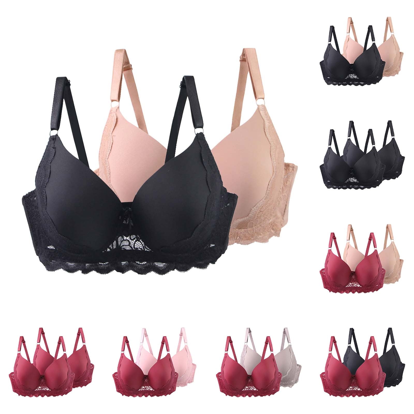 DUMUIELD 2pc Minimizer Bras for Women Full Coverage Underwire Bras Plus ...