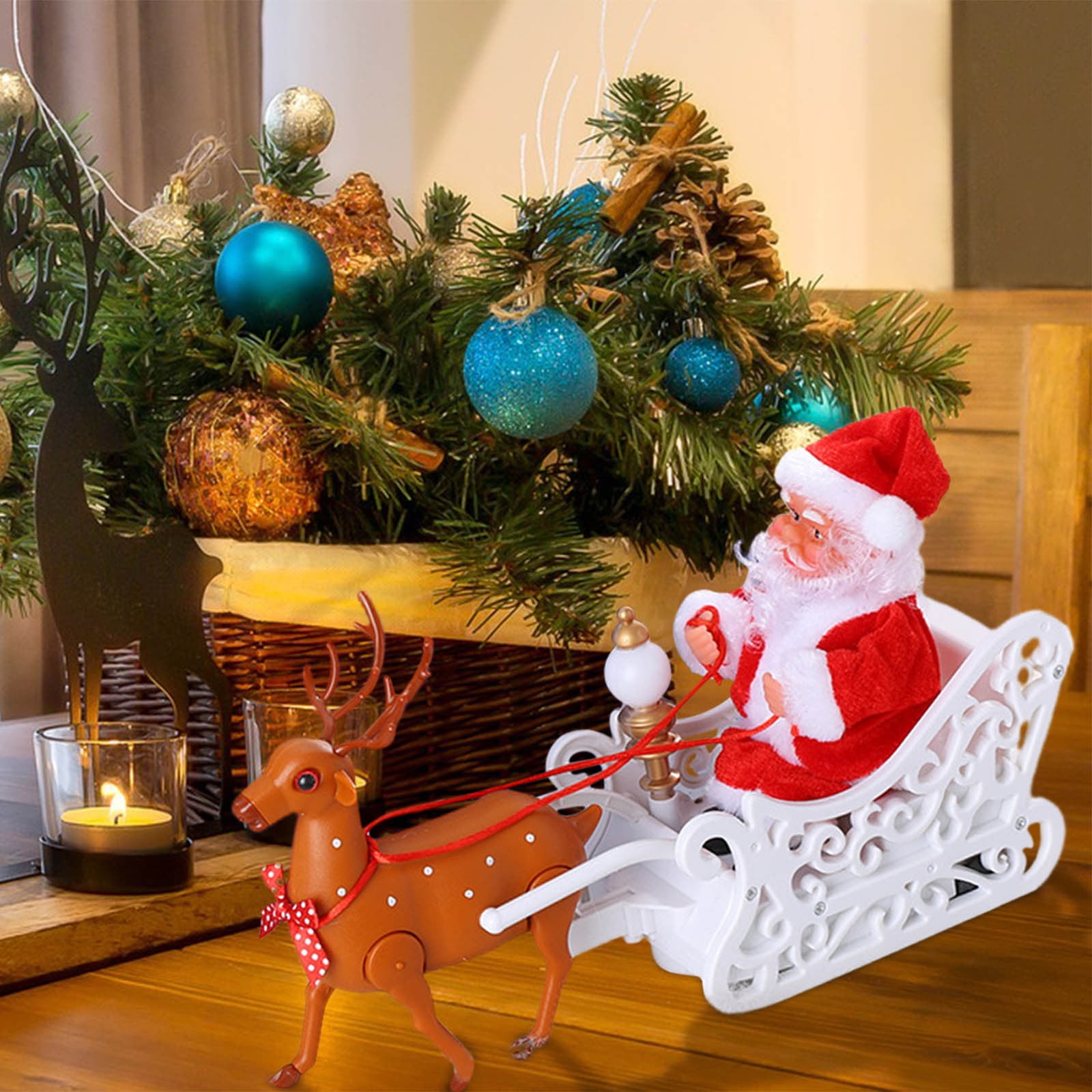 Musical Santa Decoration Climbing Santa Ladder - Electric Musical Santa ...