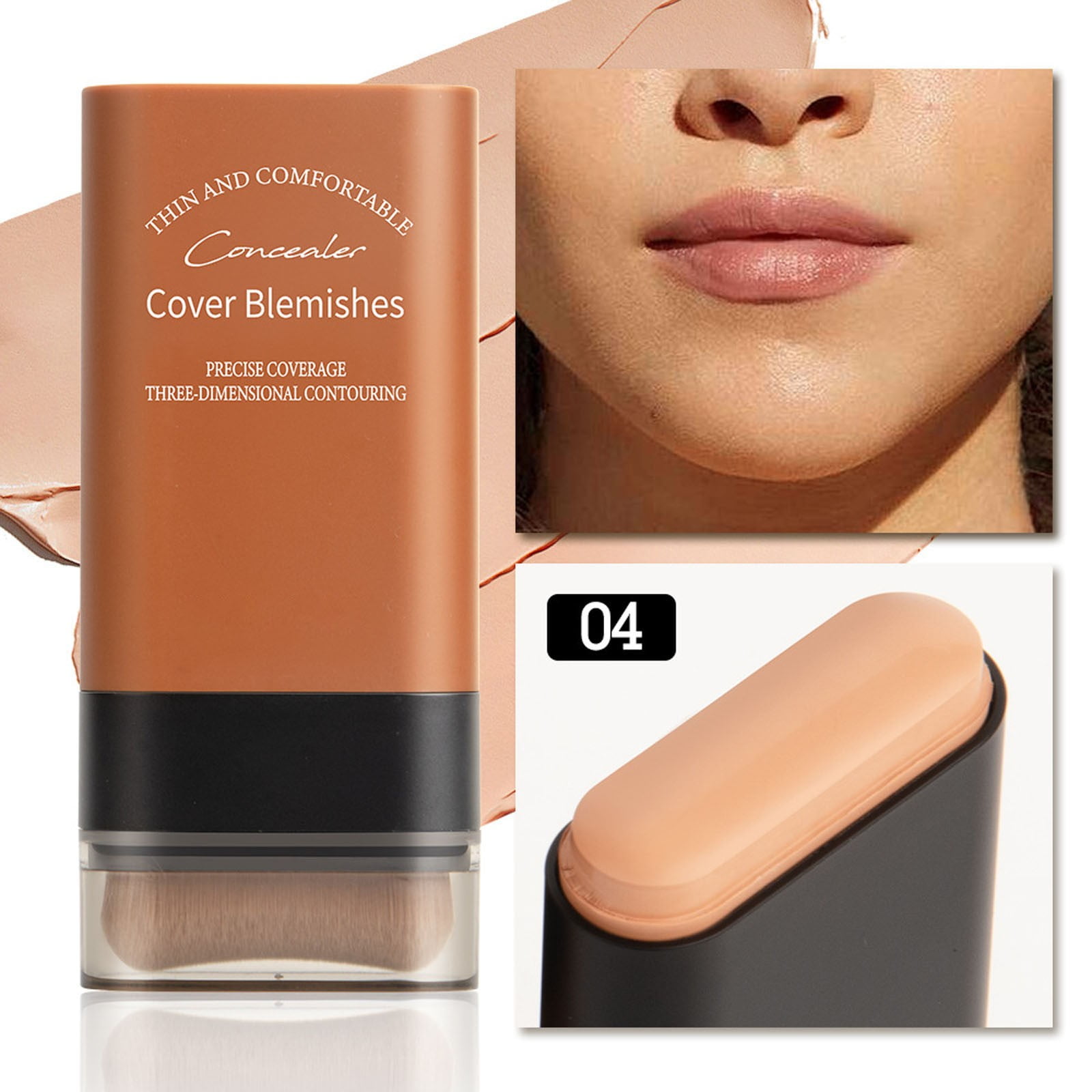DUMUIELD Deals Foundation Stick,Multi-Use Foundation Stick Makeup with ...
