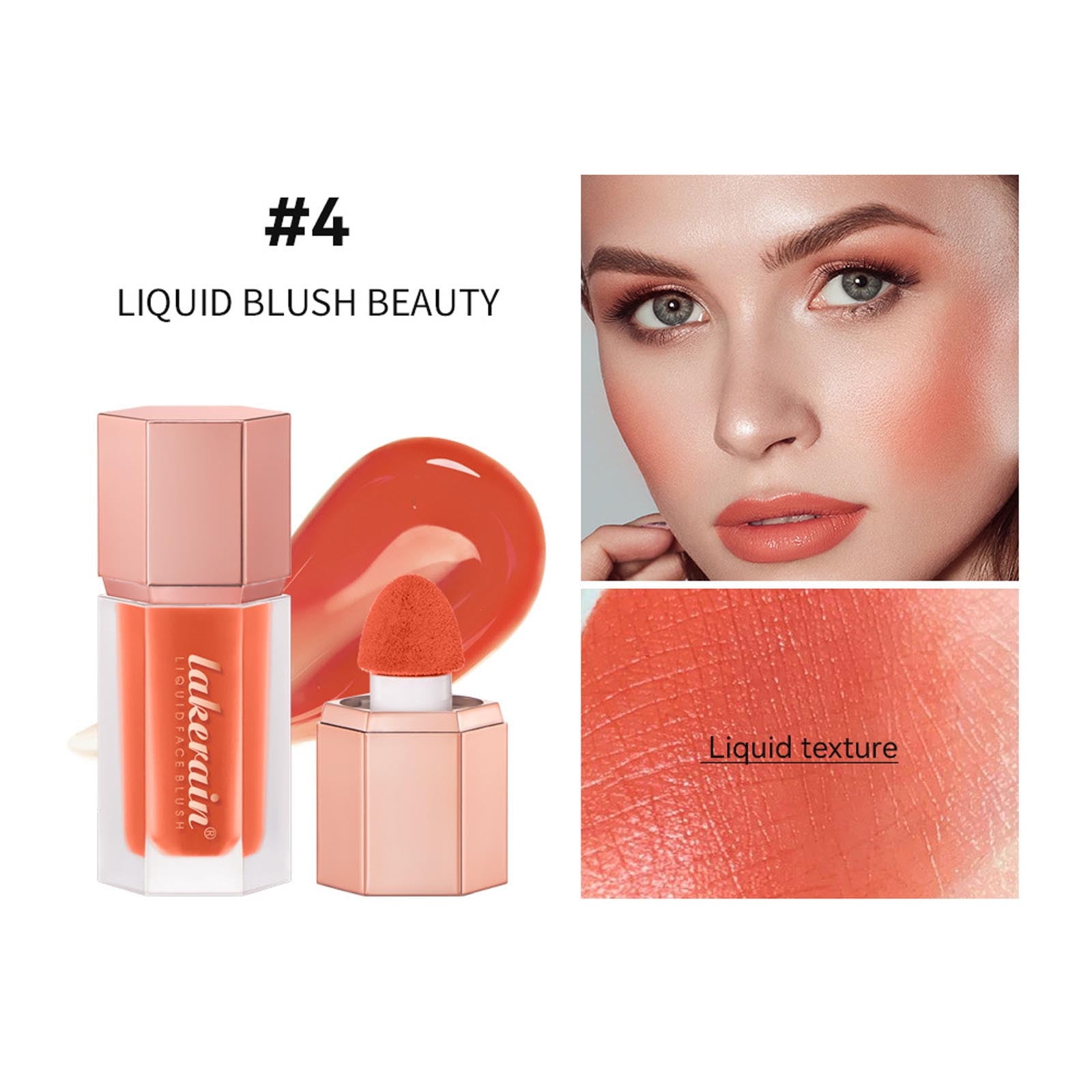 DUMUIELD Deals Liquid Blush for Cheeks, Soft Cream Blush with Cushion ...