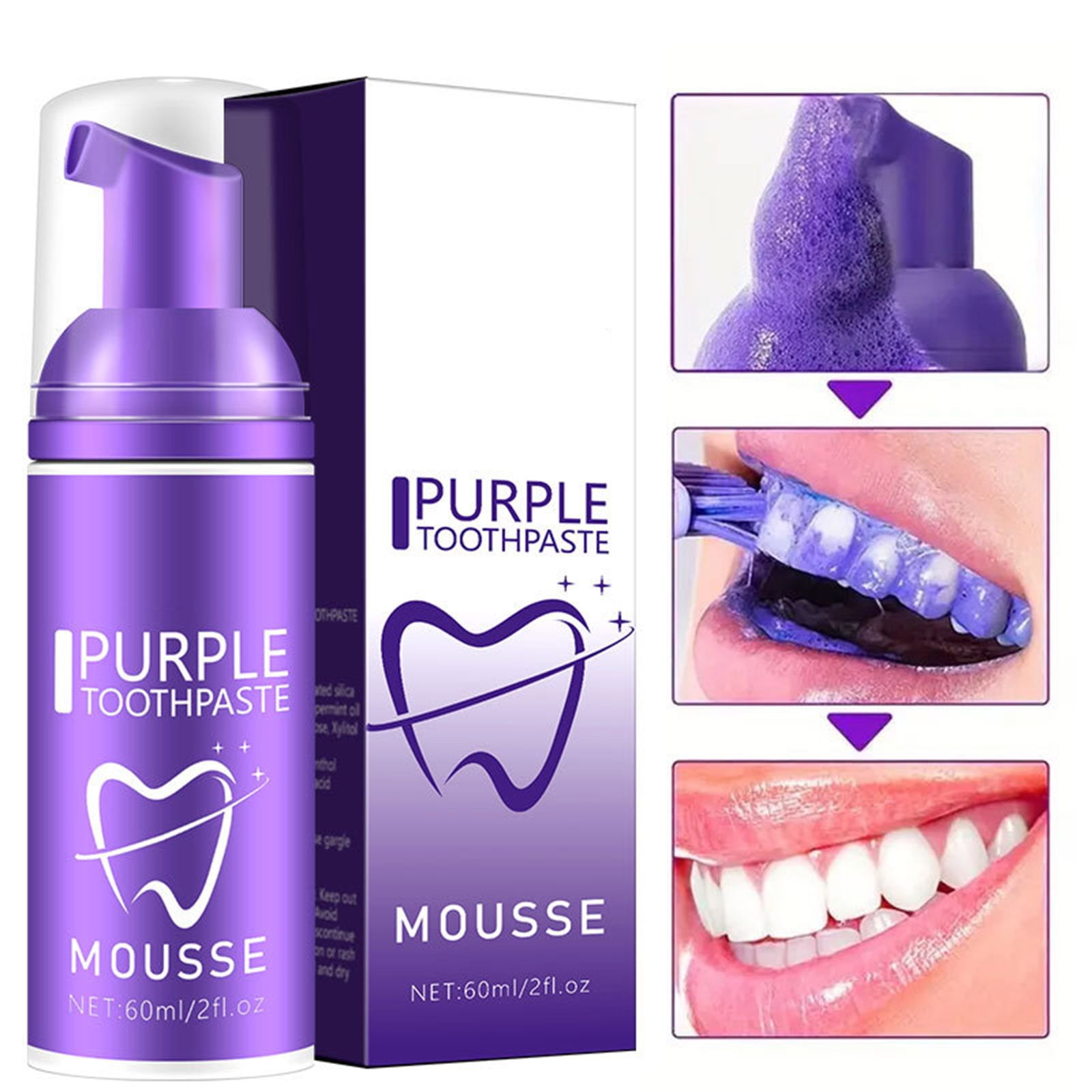 DUMUIELD Deals Purple Toothpaste for Teeth Whitening,Purple Foam ...