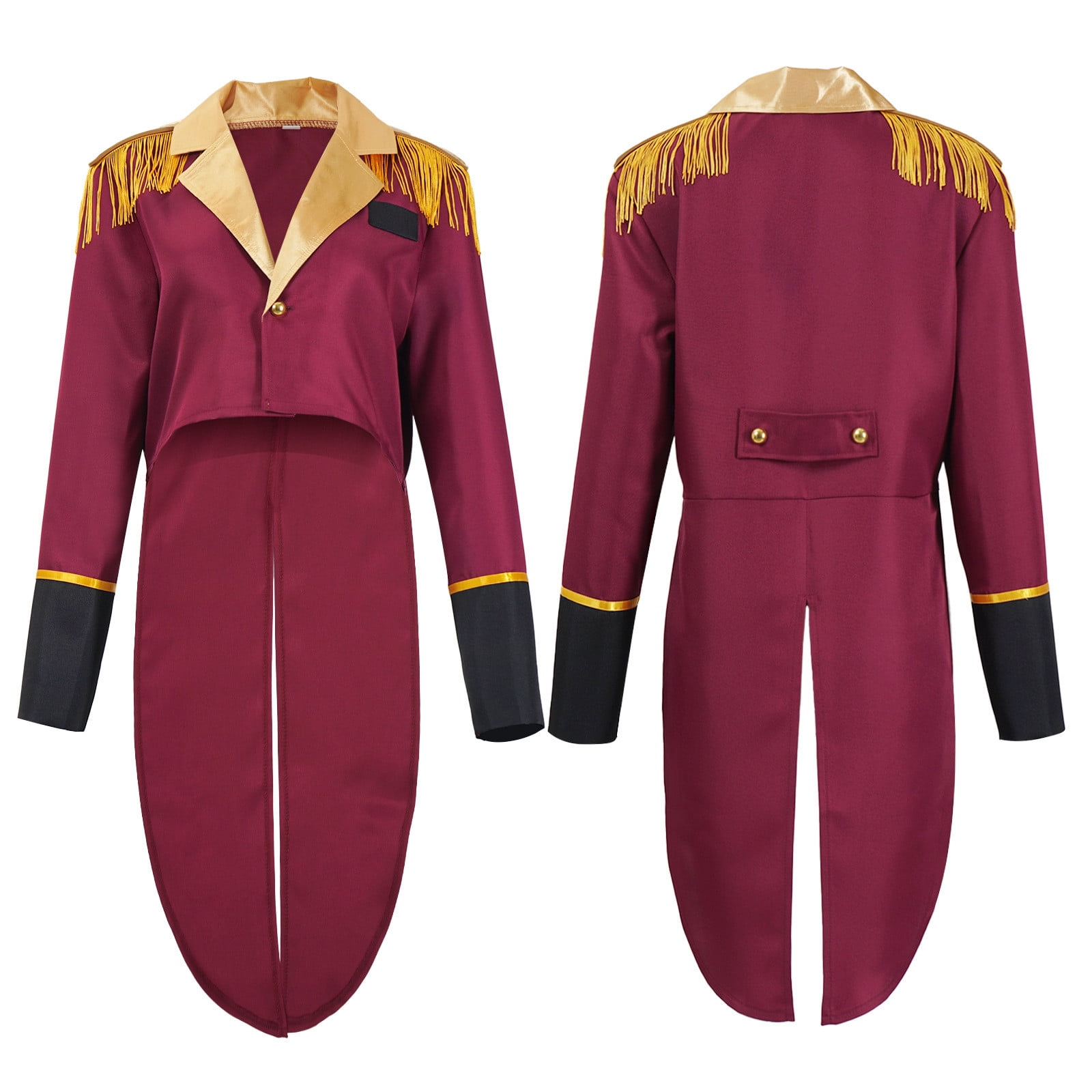 DUMUIELD Mens Vintage Tailcoat Jacket Pirate Victorian Frock Coat ...