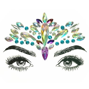 Fridja Acrylic Rhinestone Sticker Crystal Face Sticker Tattoo Sticker ...