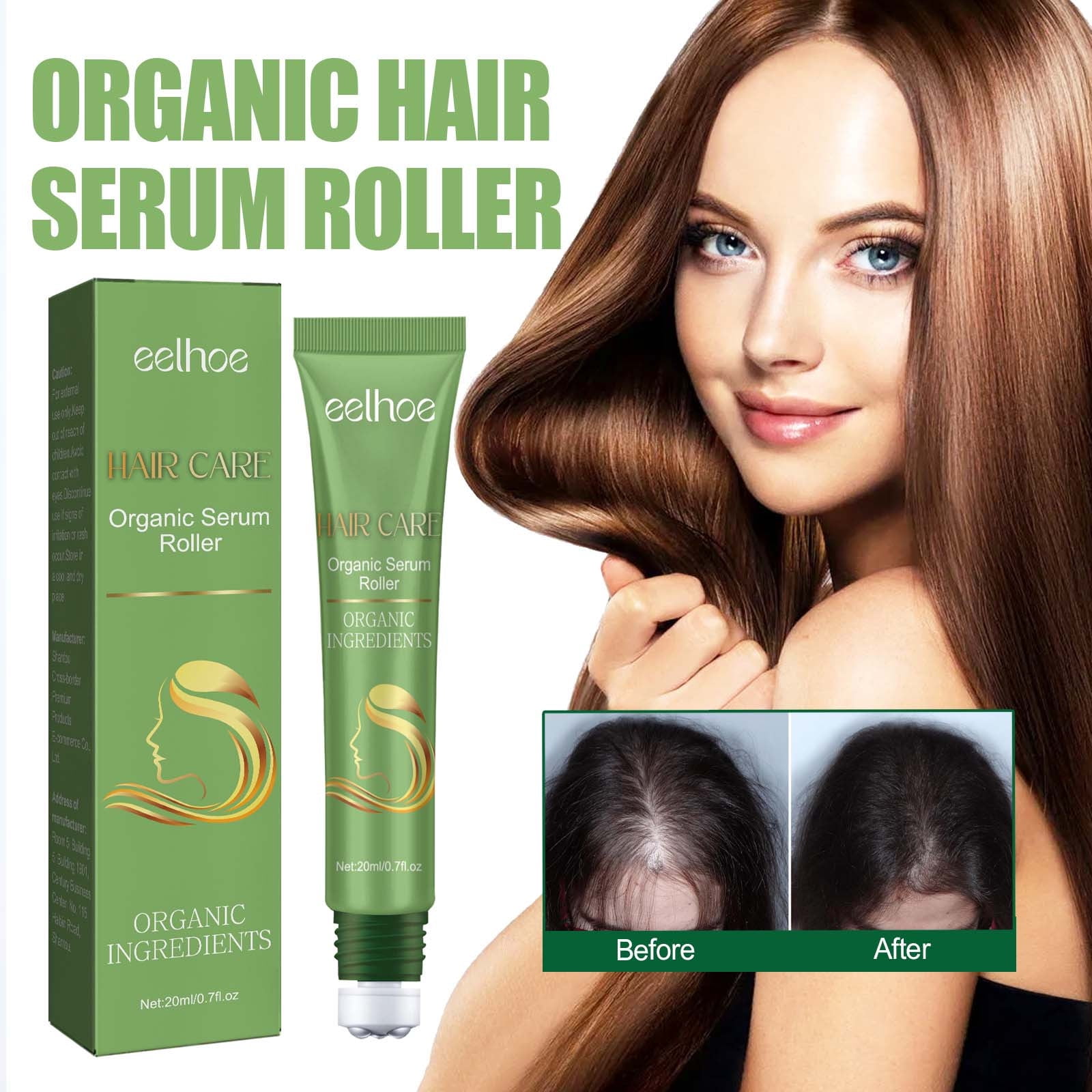 DUMUIELD Regrowth Organic Hair Serum Roller, Organic Hair Roller ...