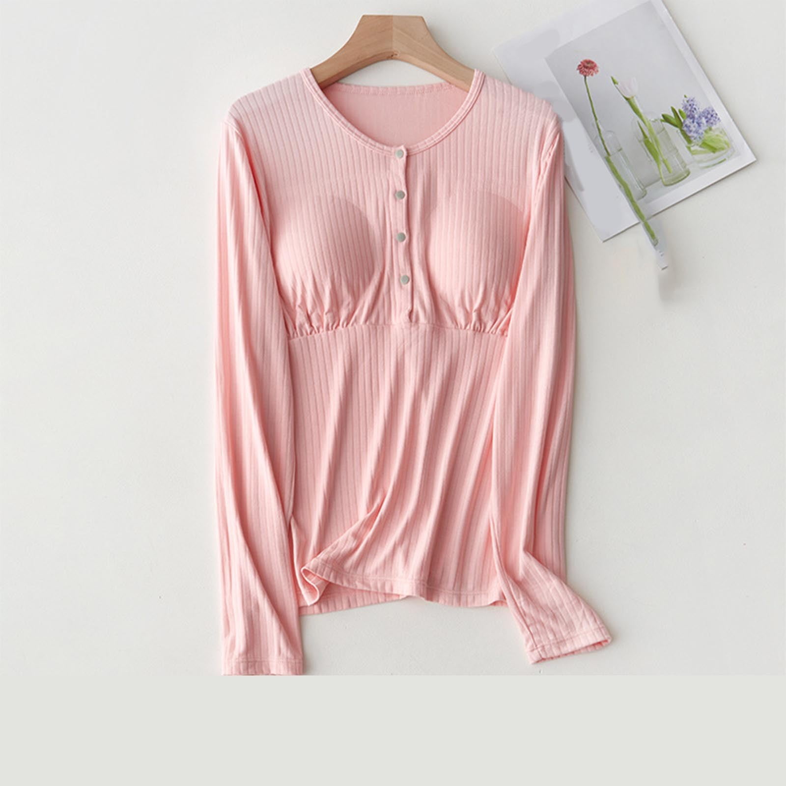 DUMUIELD Women's Nursing Tops for Breastfeeding,Maternity Shirts Casual ...