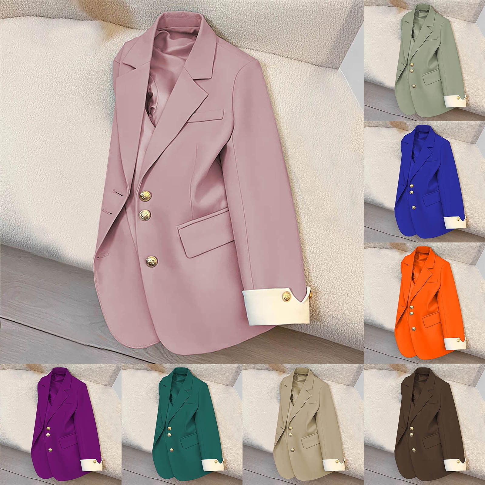 DUMUIELD Womens Casual Blazer 2025 Spring Fall Fashion Business Casual ...