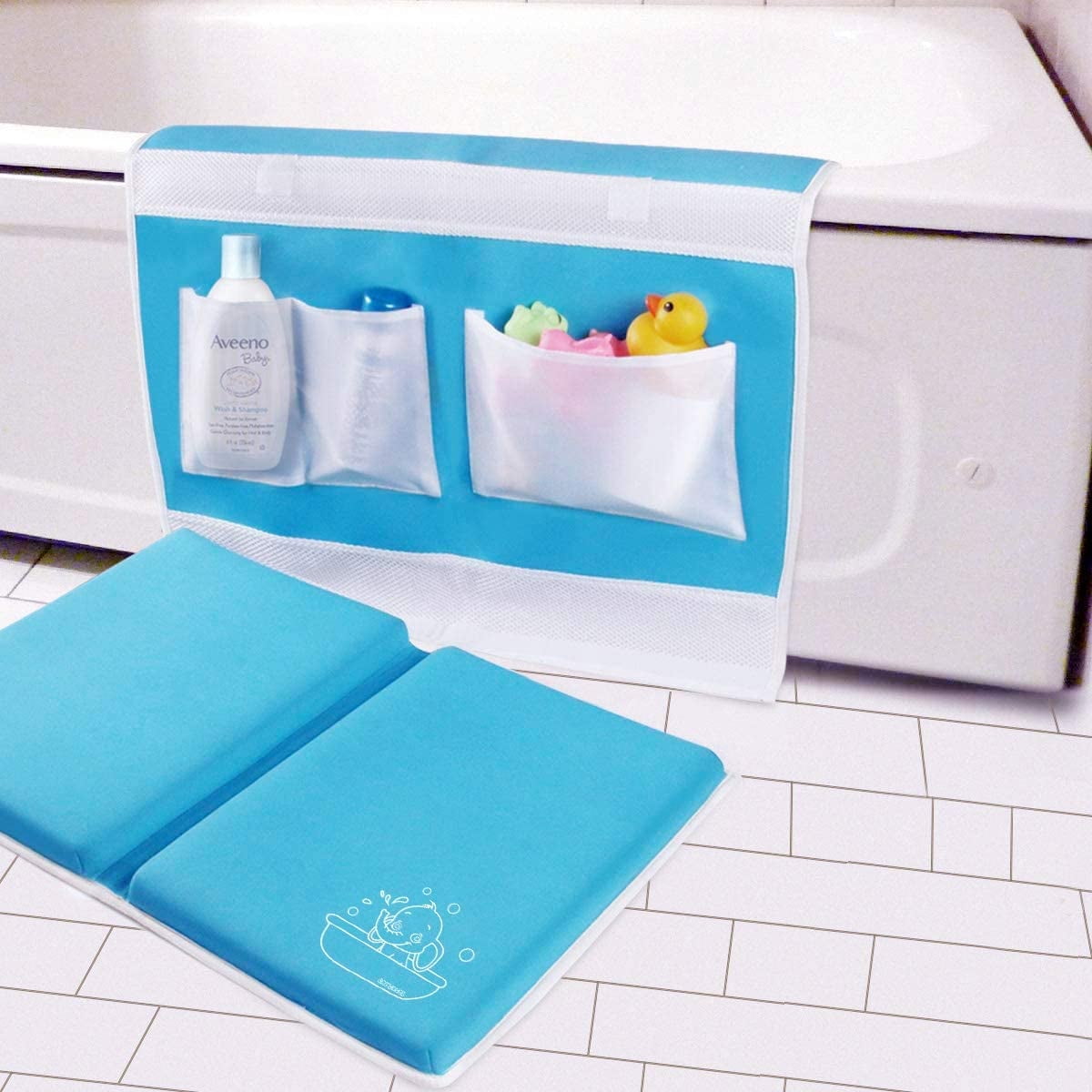 DUNCHATY 1.5" Thick Bath Kneeler - Foldable, Detachable Baby Bath Mat ...