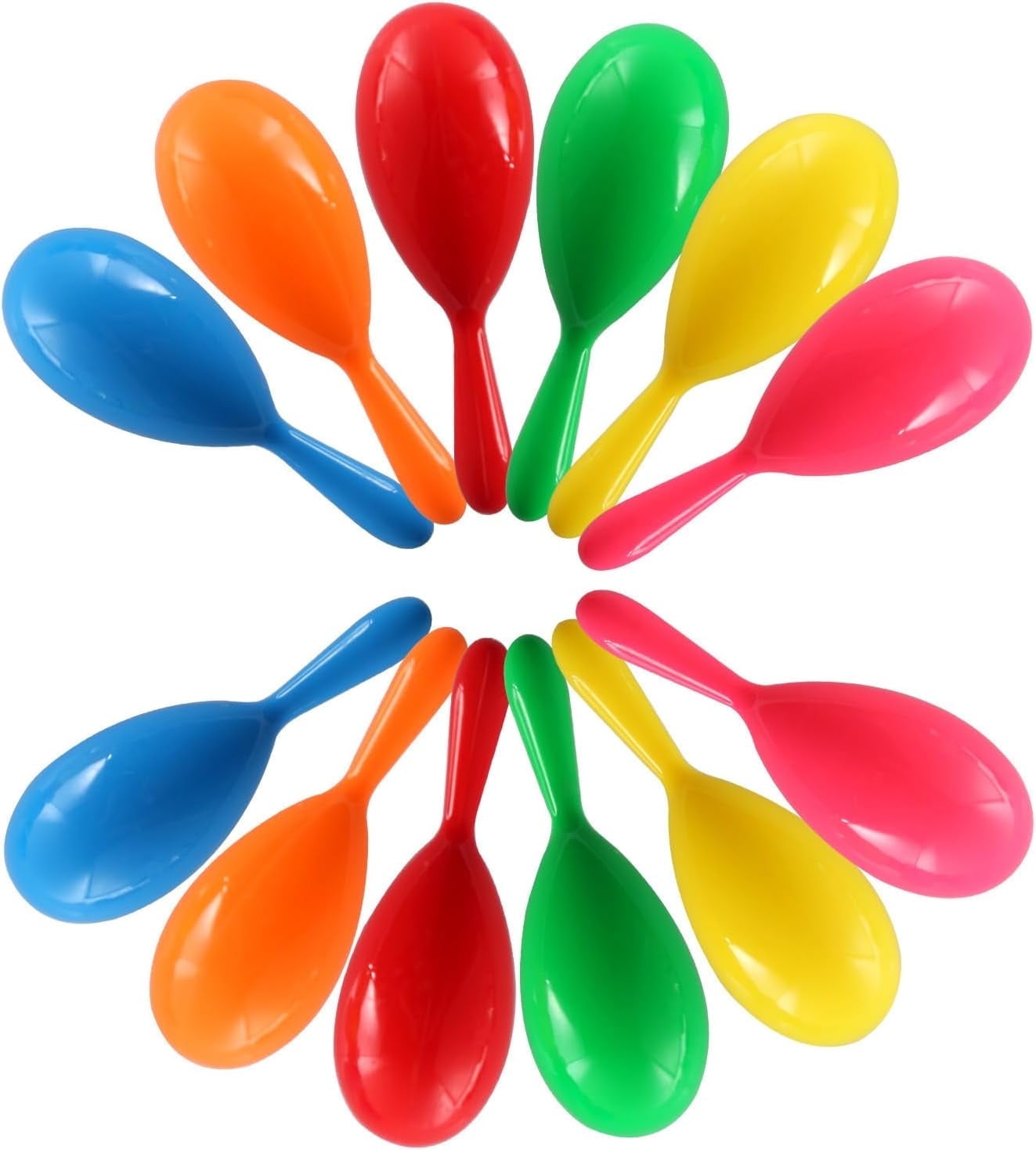 DUNCHATY 12pcs 4" Mini Maracas for Kids Mexican Fiesta Party Favors ...