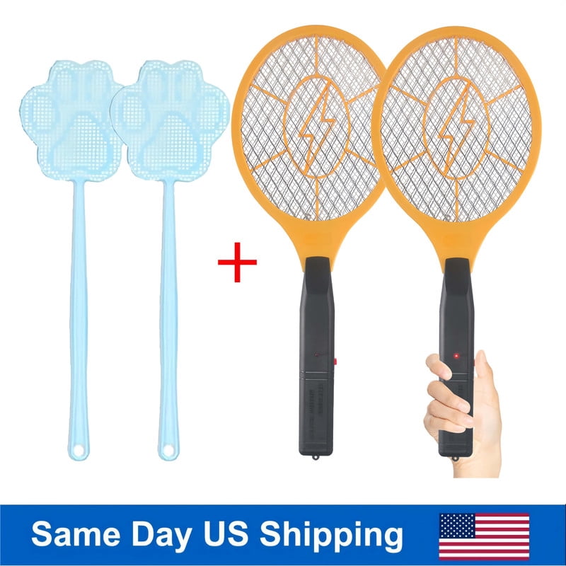 DUNCHATY 3000V Electric Bug Zapper & Plastic Fly Swatter 2 Sets ...
