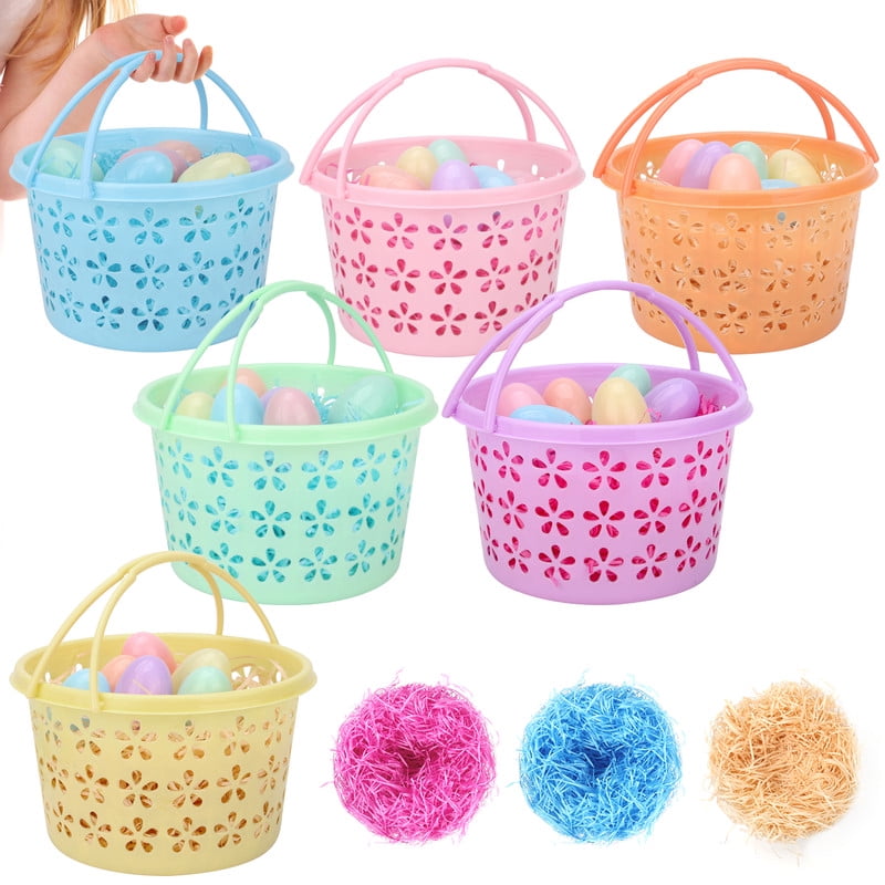 DUNCHATY 6 Pack Easter Basket Set for Kids, Easter Basket Stuffers ...