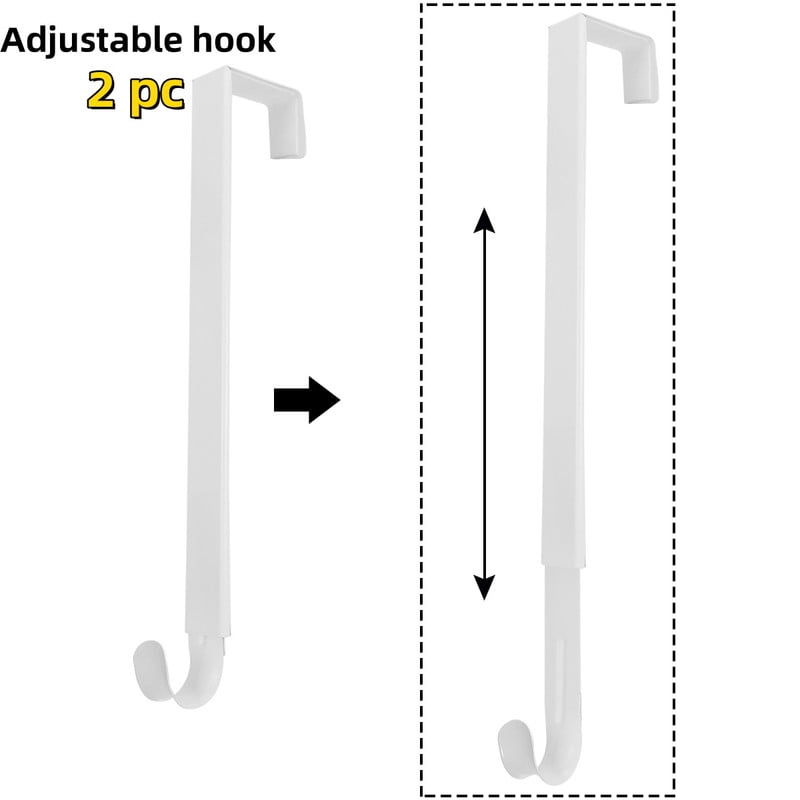 DUNCHATY Extra-Large Wreath Hanger for Front Door - Adjustable 15-25 ...