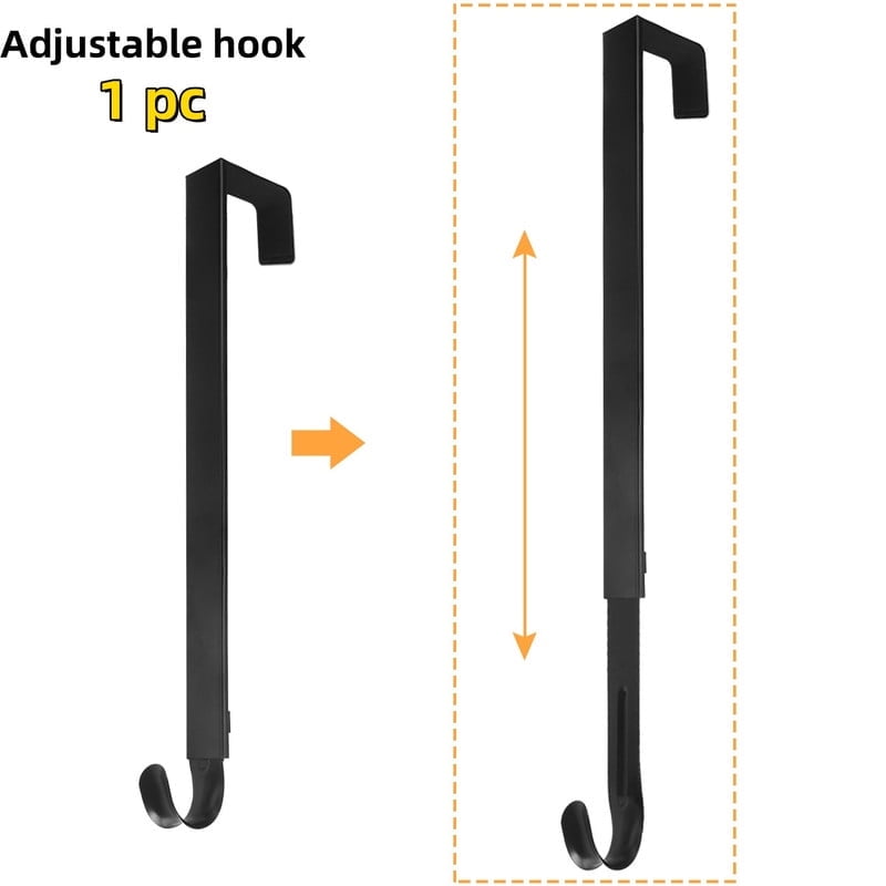 DUNCHATY Extra-Large Wreath Hanger for Front Door - Adjustable 15-25 ...