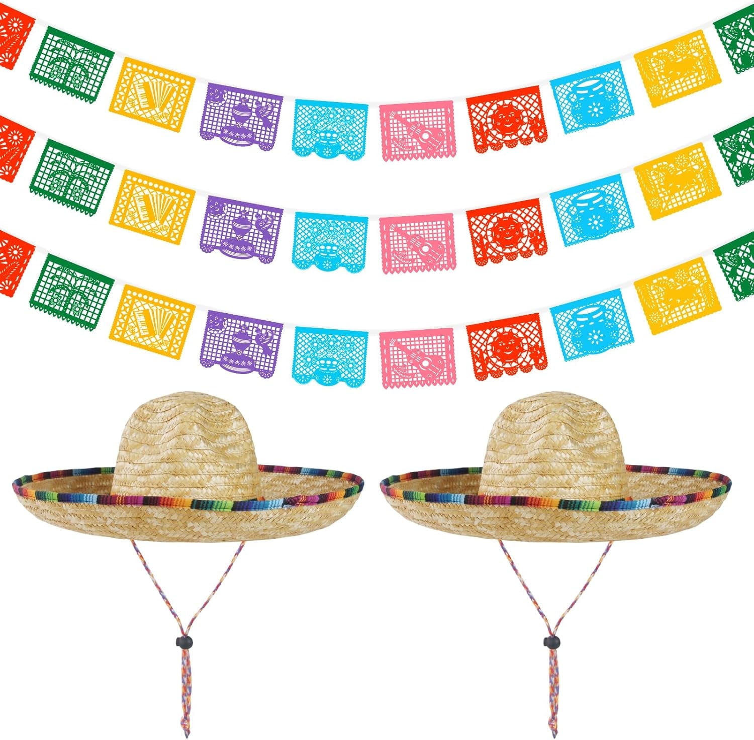 DUNCHATY Fiesta Decoration Set, Mexican Party Supplies for Cinco De ...