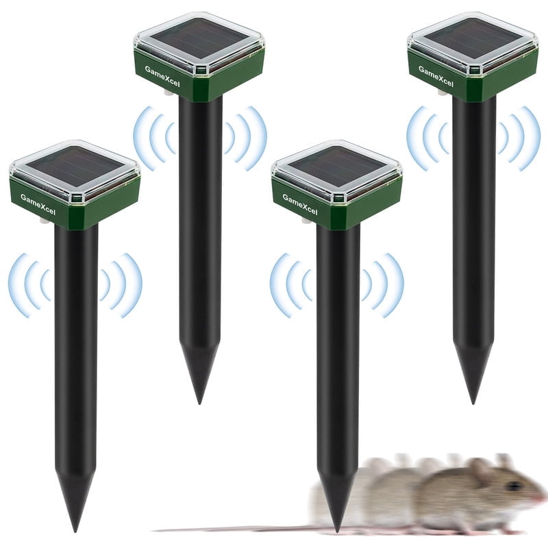 DUNCHATY Mole Repellent Solar Powered 4 Pcs, Snake Vole Repellent ...