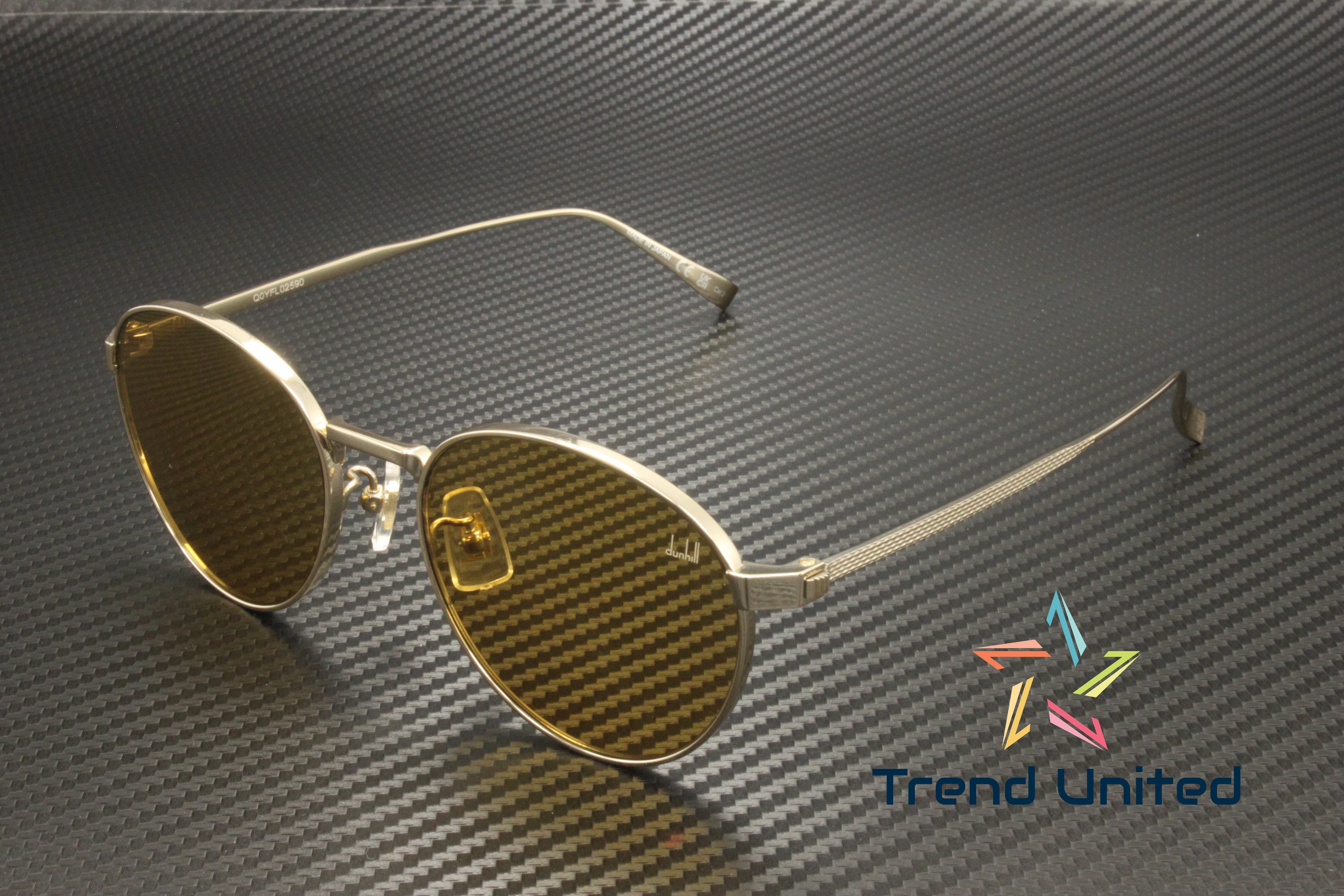 DUNHILL DU0034S 003 Round Oval Panthos Titanium Gold Yellow 53mm Mens Sunglasses - Walmart.com