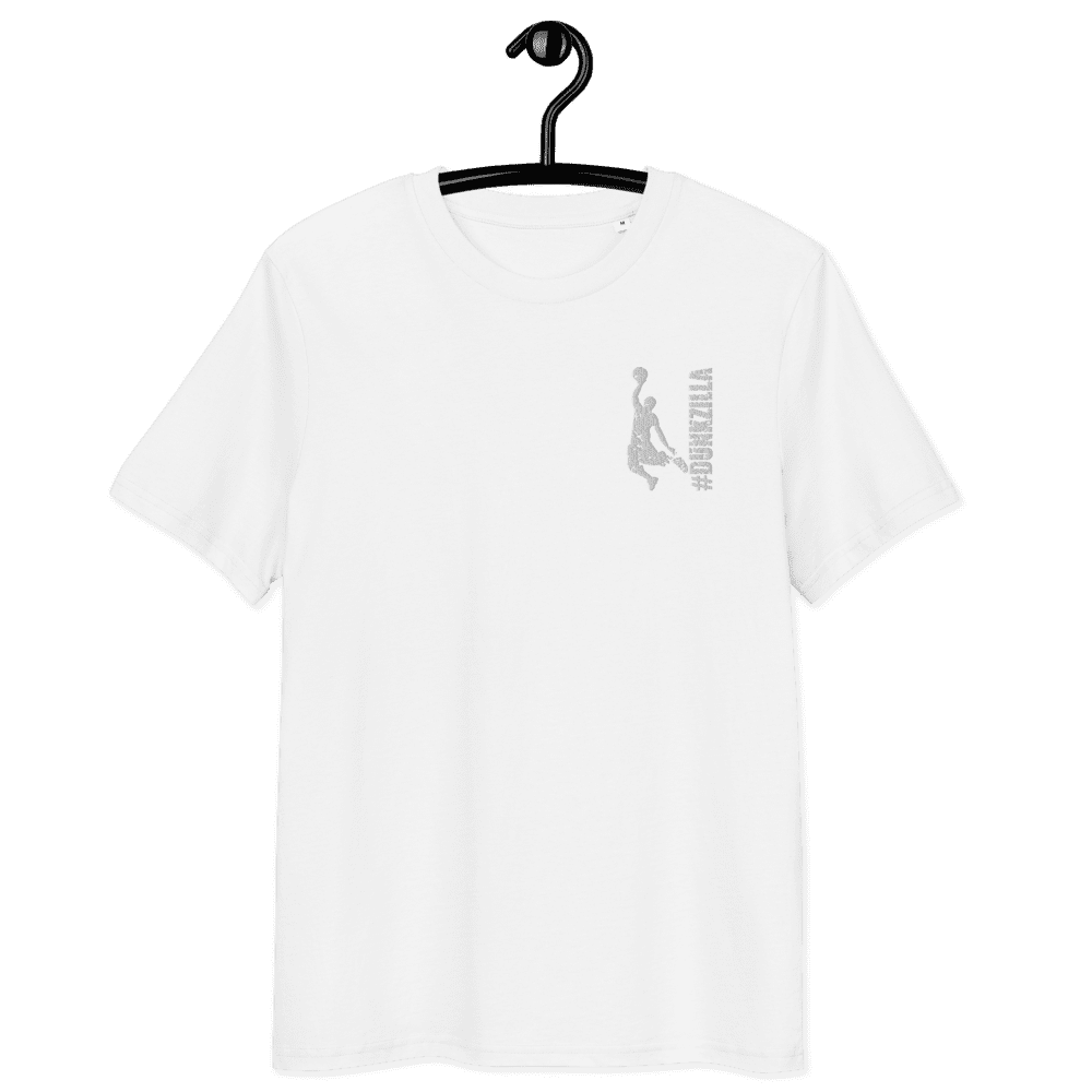 DUNKZILLA by LU JACKS® Unisex Embroidered Organic Cotton T-shirt (White ...