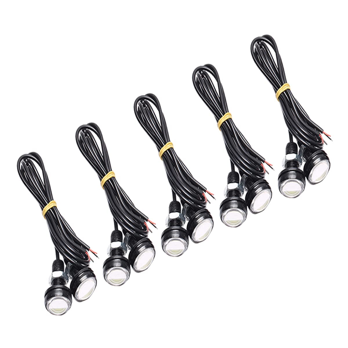 DUNSIHUI 9W Eagle Eye IFF17 LED Light Lamp, (5 pair) 6500k Xenon White 12V 23MM LED Eagle Eye ...