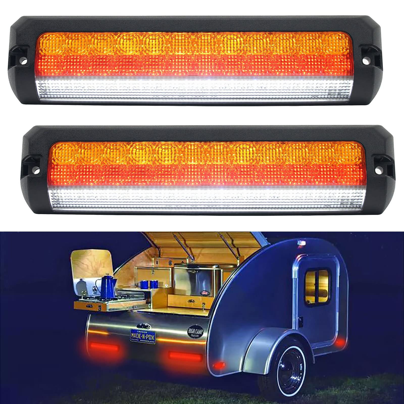 DUNTUO Heavy-Duty RV Trailer LED Tailgate Light Bar, Red Tail Brake ...