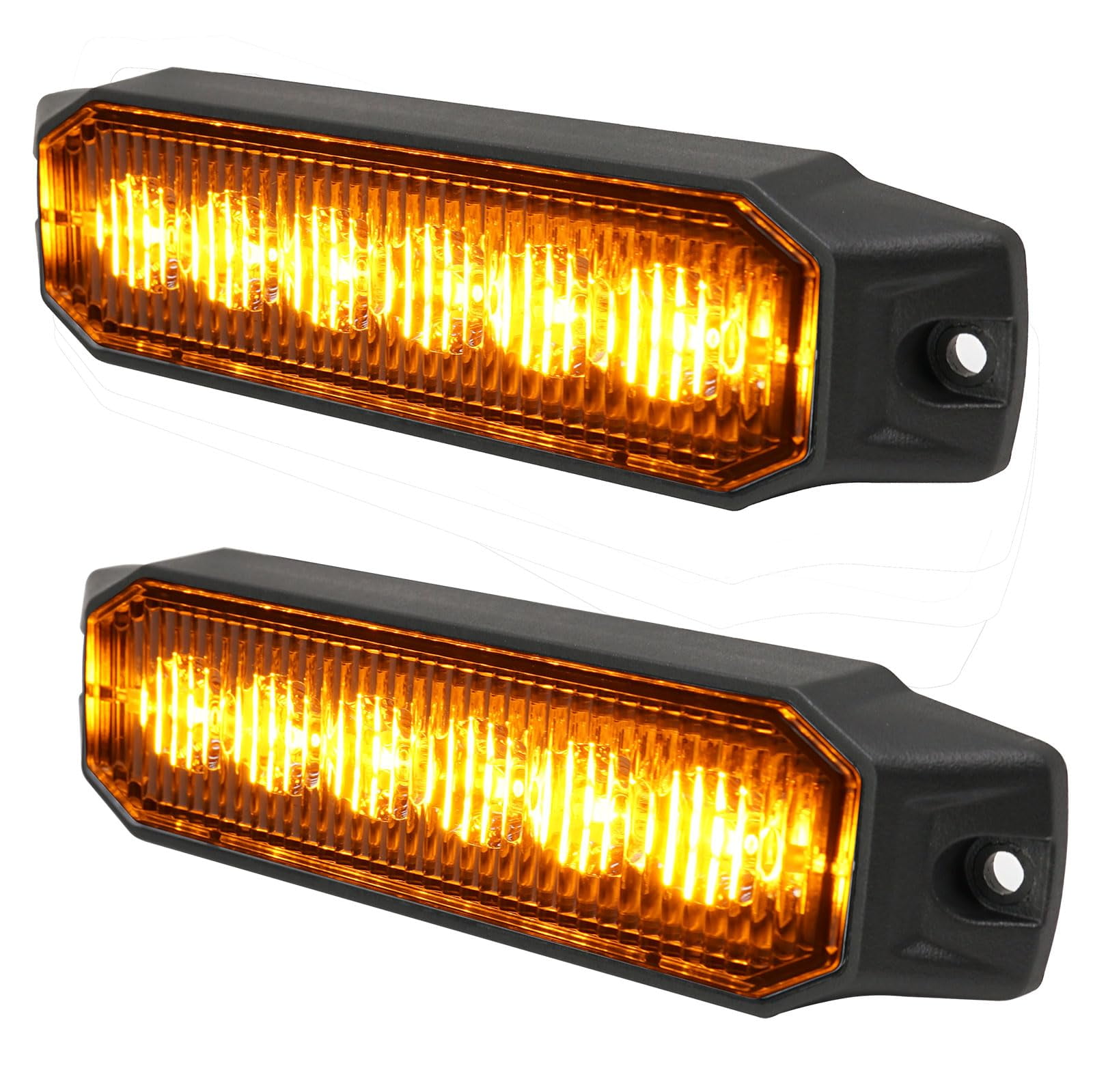 DUNTUO LED Strobe Light MMF7 Amber 6 LED Warning Flashing Synchronous ...