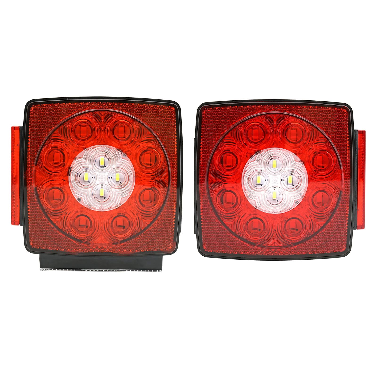 DUNTUO Trailer Tail Lights RRF12 Submersible Red Stop Turn Signal ...