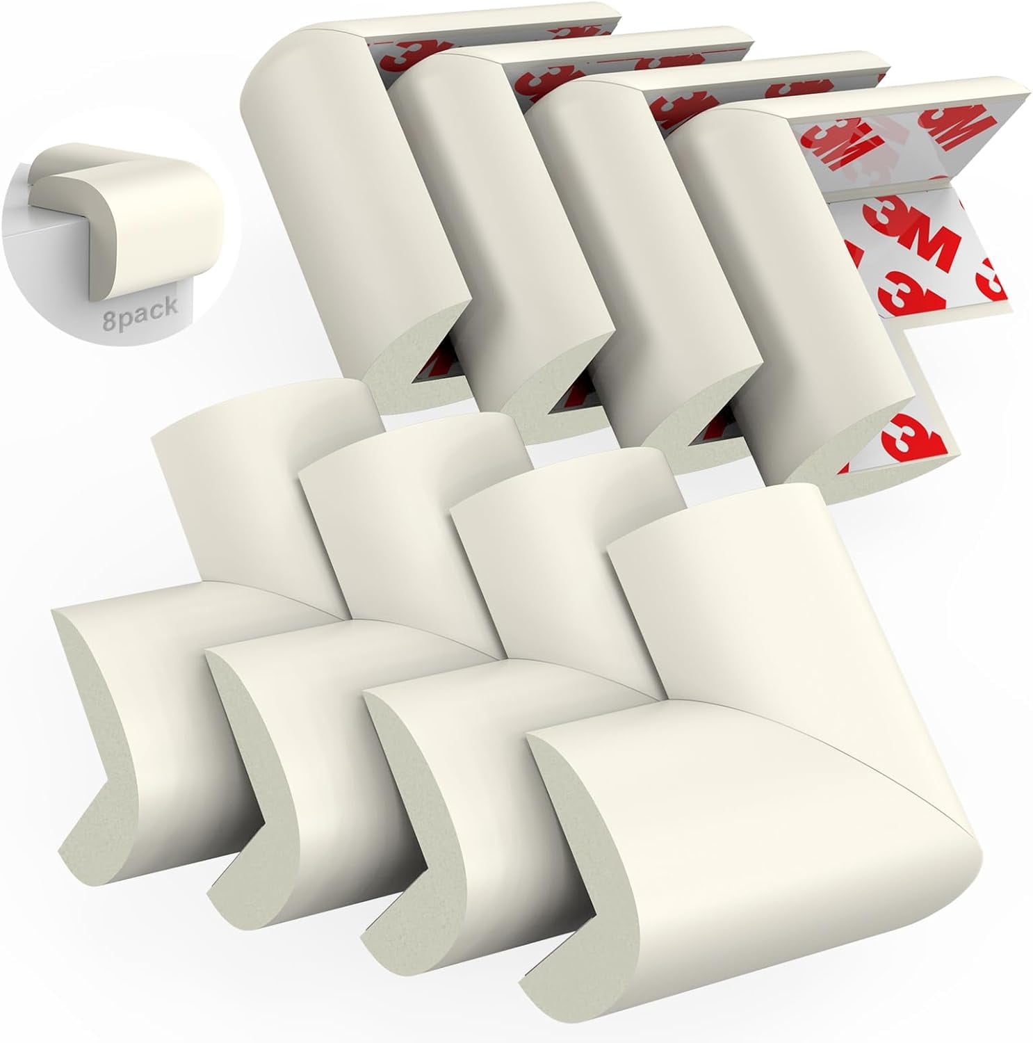 DUNXIWEI-Baby Proofing Corner Guards, 8 Pack Pre-Taped Table Corner ...