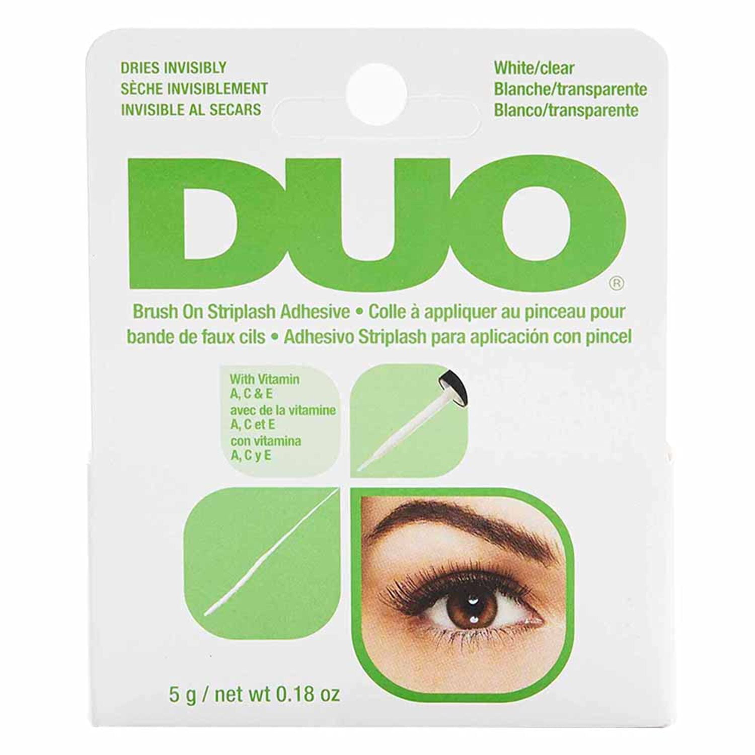 DUO Brush-On Lash Adhesive with Vitamins A, C , E, Clear - Walmart.com