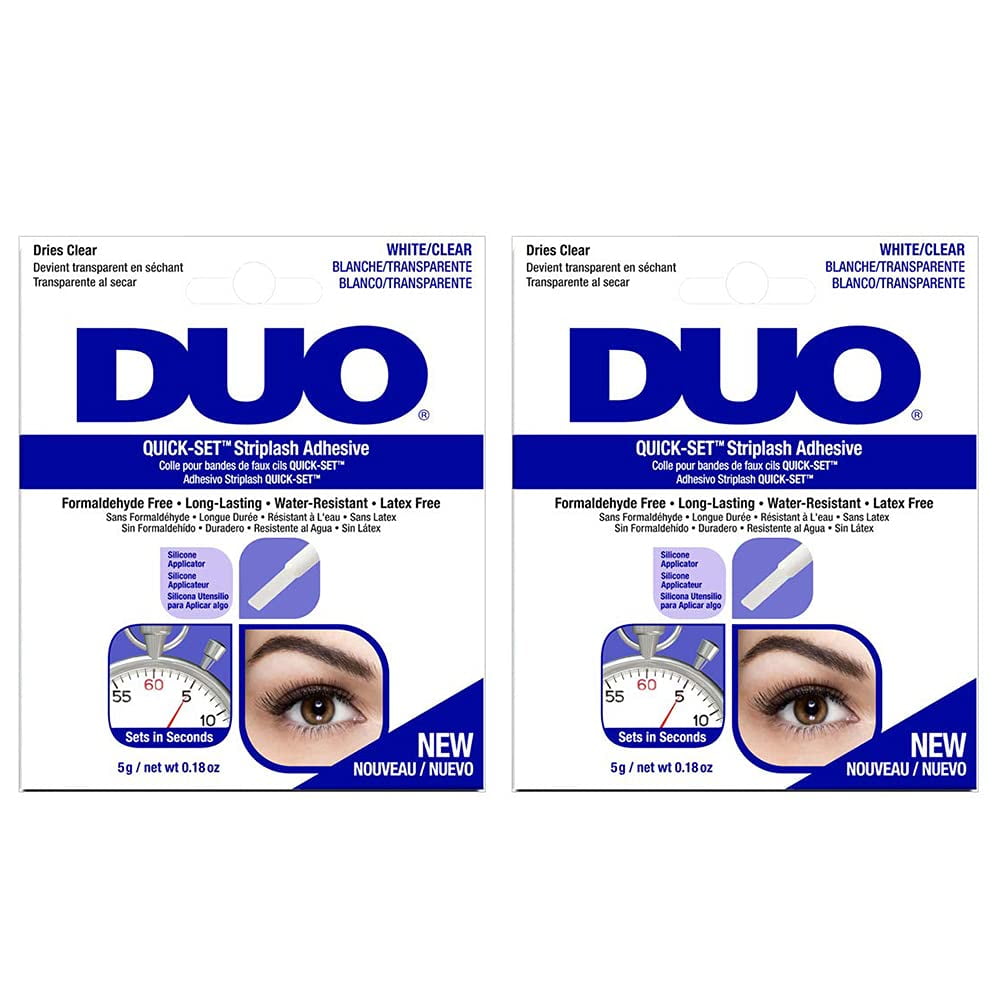 DUO Quick-Set Clear False Strip Lash Adhesive, Dries Invisible 0.18 oz ...