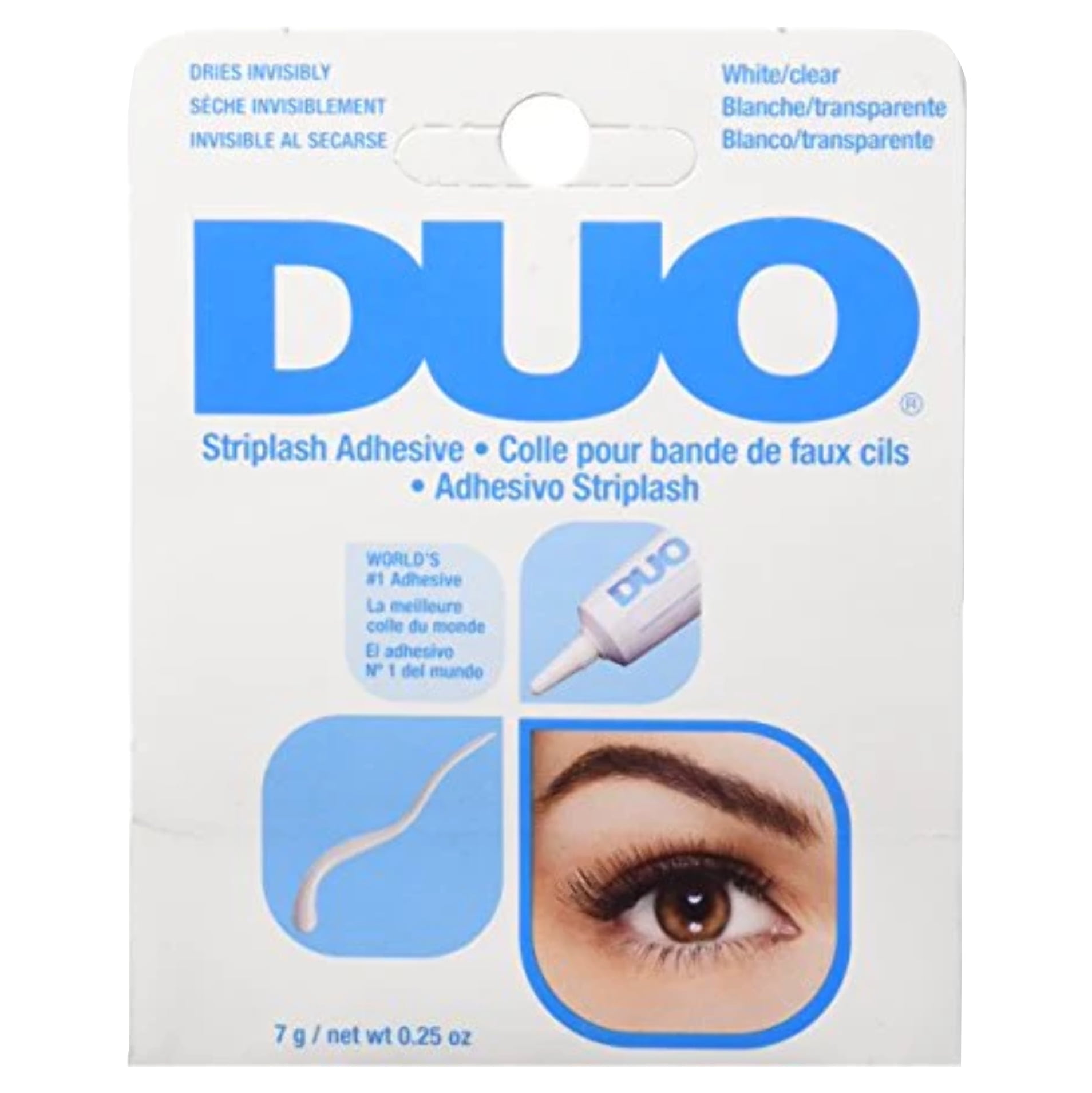 DUO Clear Fake Lash Bonding Adhesive, Strip False Eyelash Glue, 0.25 oz ...