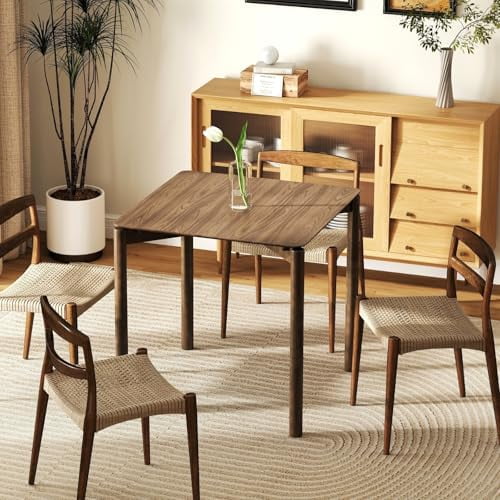 DUOMAY 29.5'' Square Wooden Dining Table, Modern Wood Kitchen Table for ...