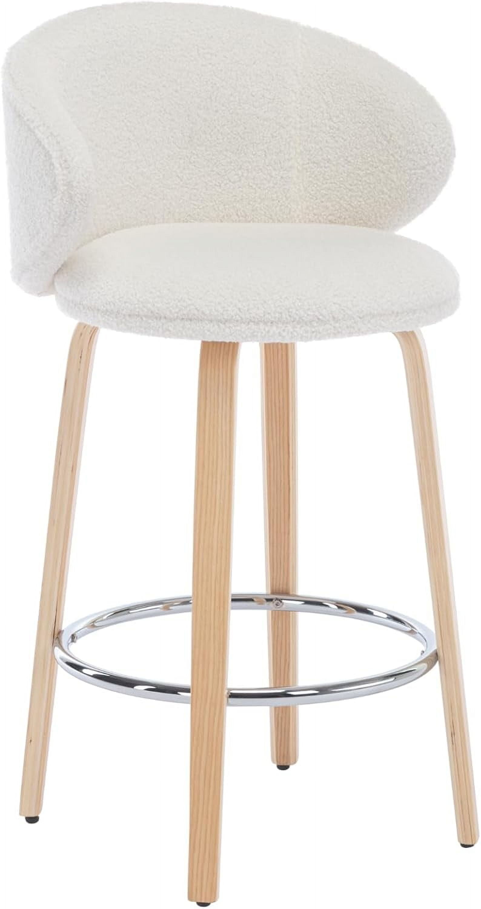 DUOMAY Modern Singel Bar Stool, 26" Counter Height Stool with Barrel ...