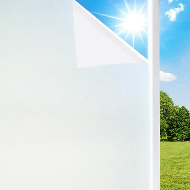 DUONER Removable Static Cling Window Privacy Film - Frosted, UV ...