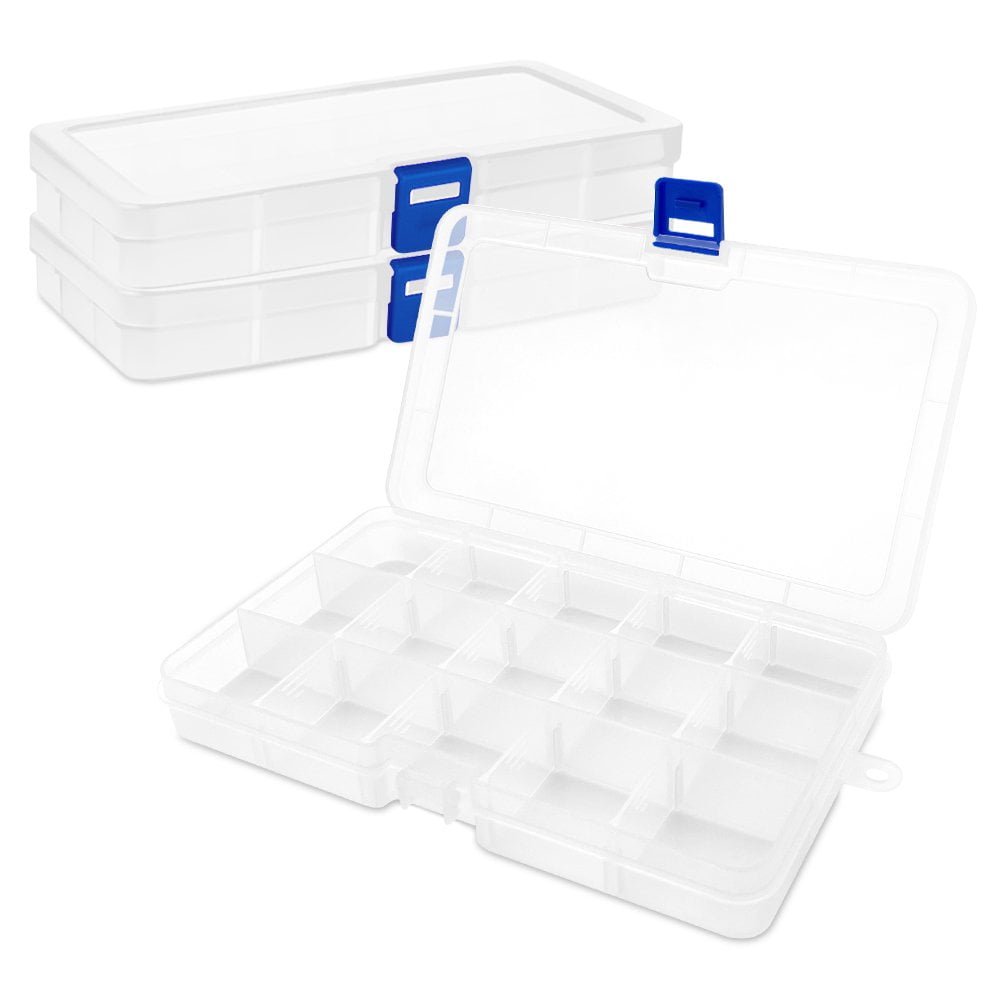 DUONER Bead Organizer Box with Dividers Small Plastic Storage Boxes ...