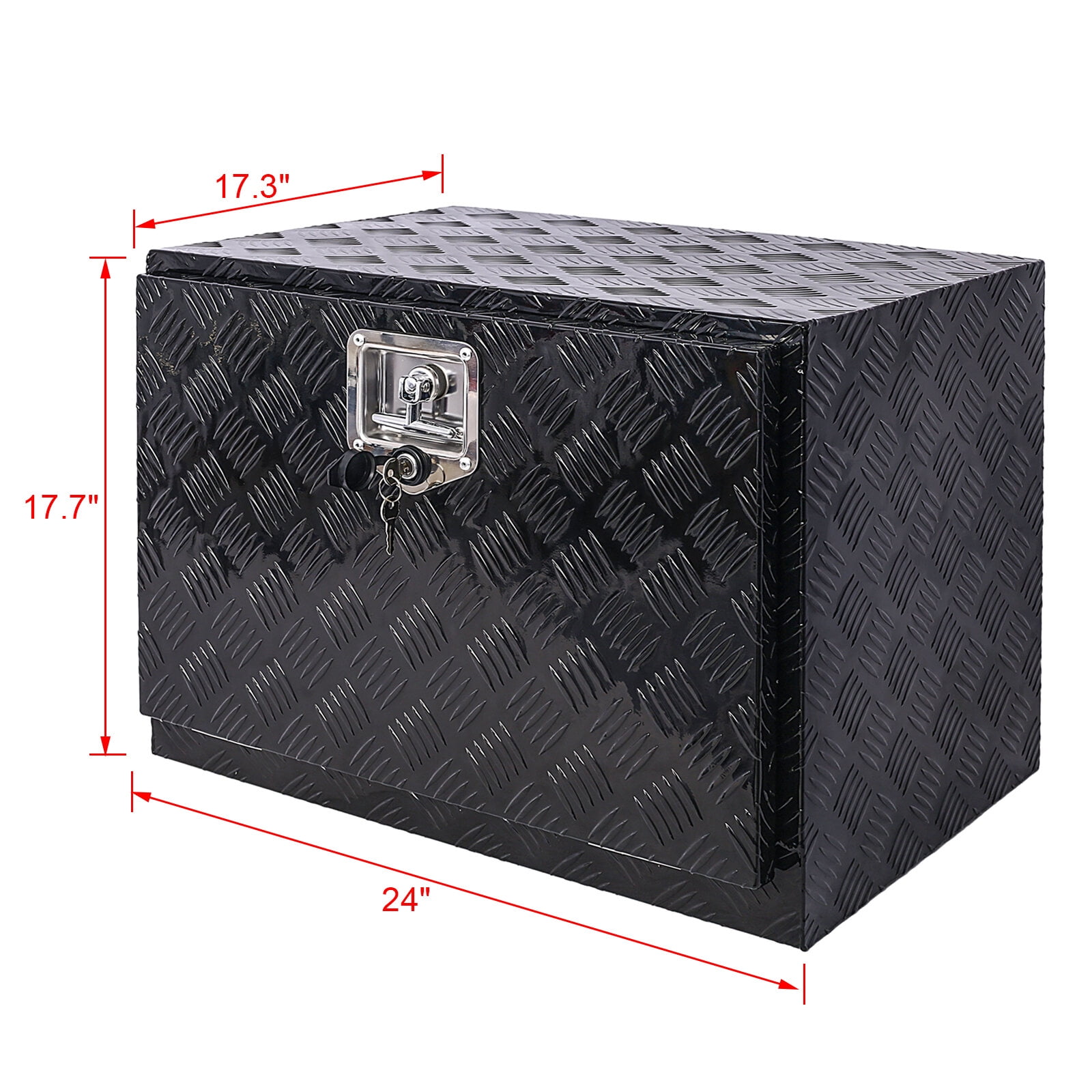 DUOSONG 24Inch Aluminum Tool Box,Heavy Duty Truck Bed Tool Box,Outdoor ...