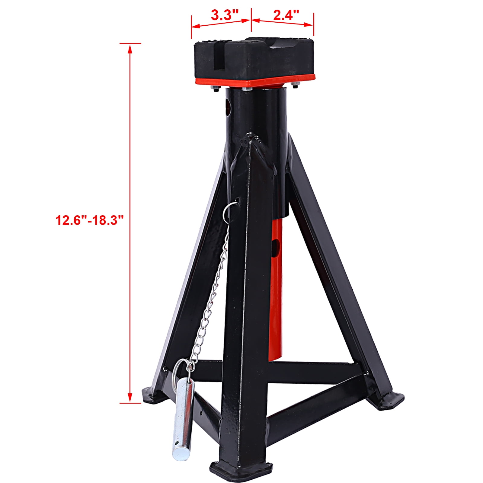 DUOSONG 3 Ton Jack Stand, Pair Of Axle Stands Black Metal Other ...
