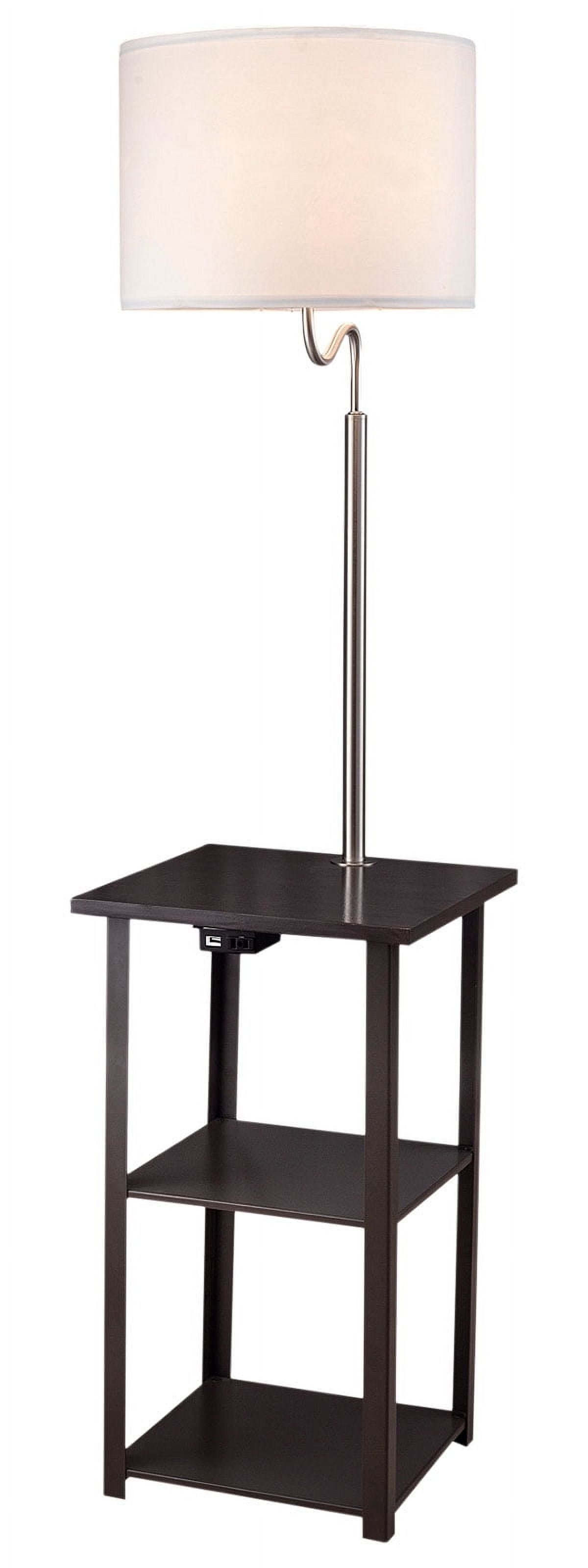 DUOSONG 58" Squared Sofa Side Shelves Table Lamp W/ Power Station (1.14 ...
