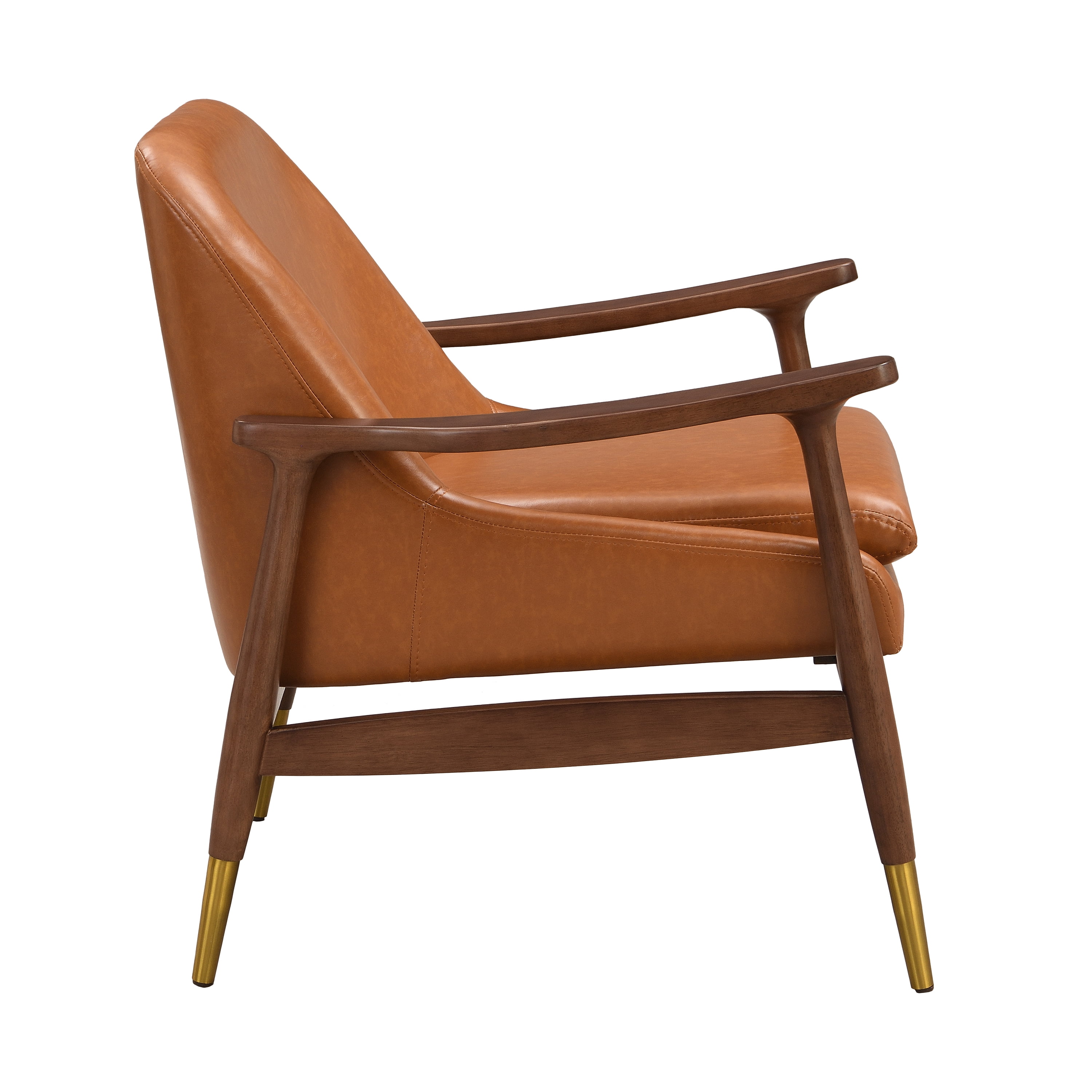 DUOSONG Amber Faux Leather Modern Lounge Chair Furniture Primary Living ...