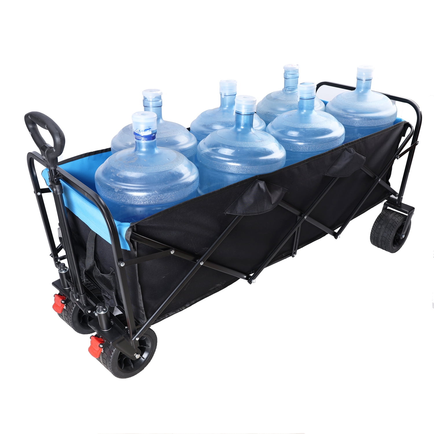 DUOSONG Big Large Capacity Folding Cart Extra Long Extender Wagon Cart ...