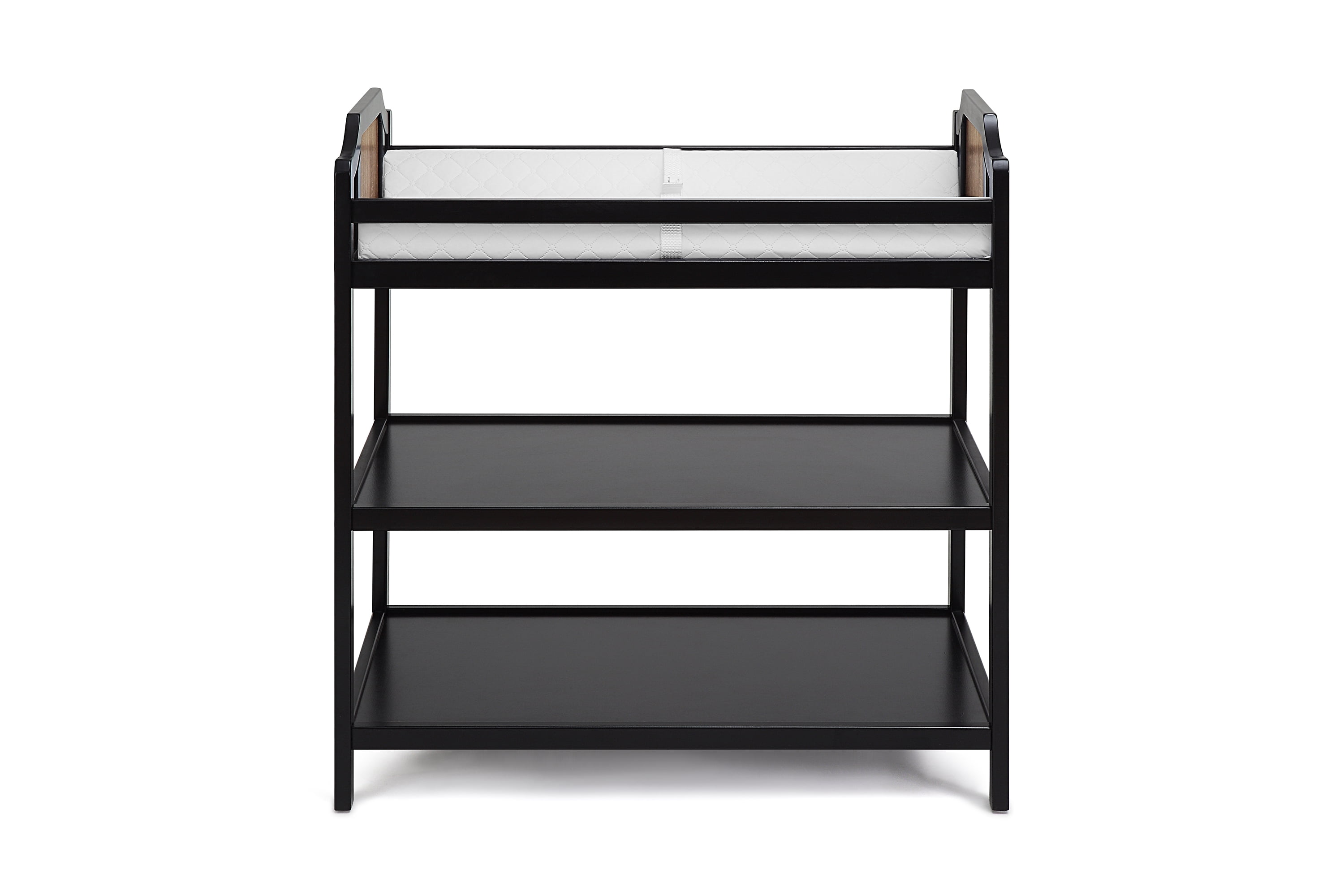 DUOSONG Brees Changing Table Black/Brownstone Black Brown Wood ...