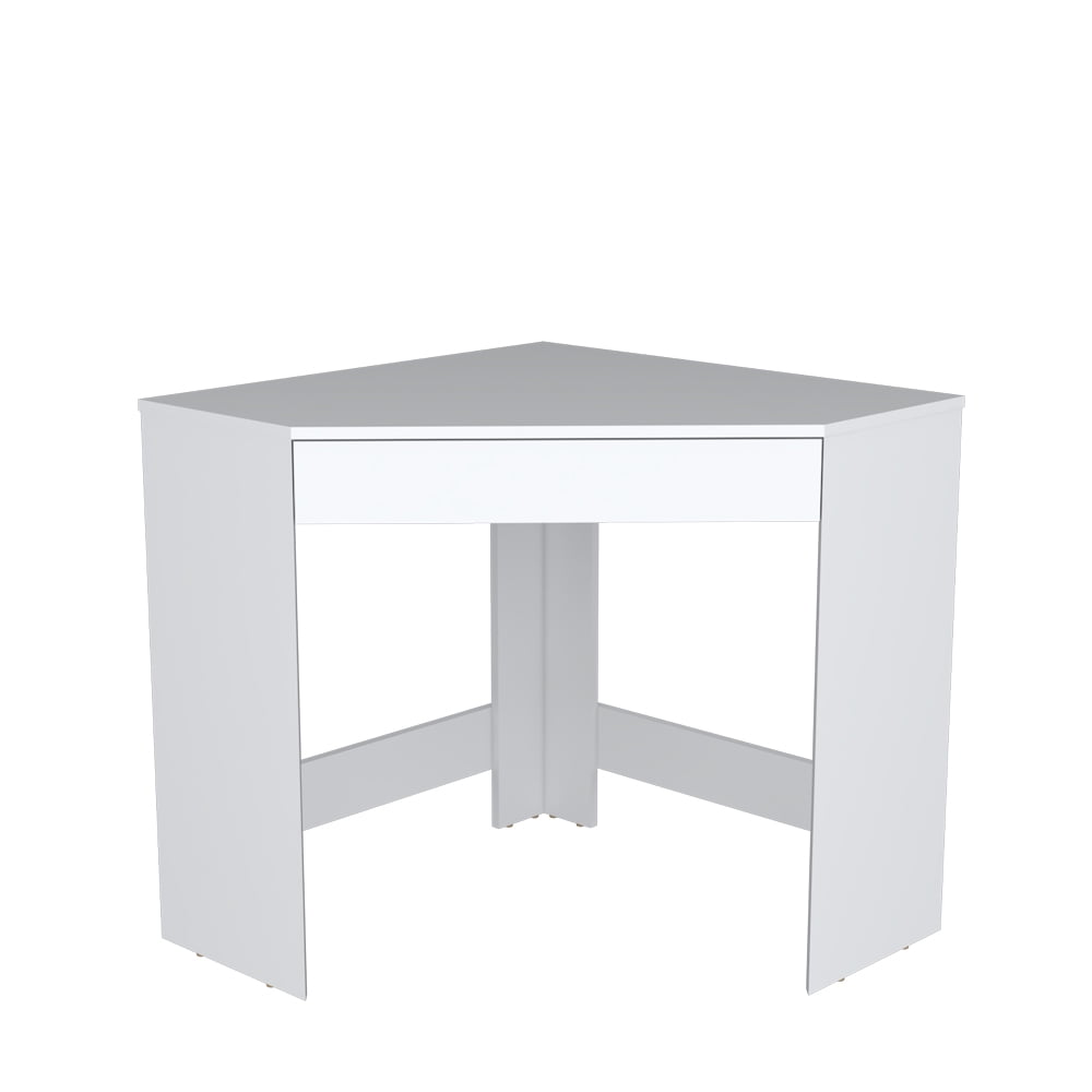 DUOSONG Corner Desk Granger, Office, White Black Engineered Wood ...