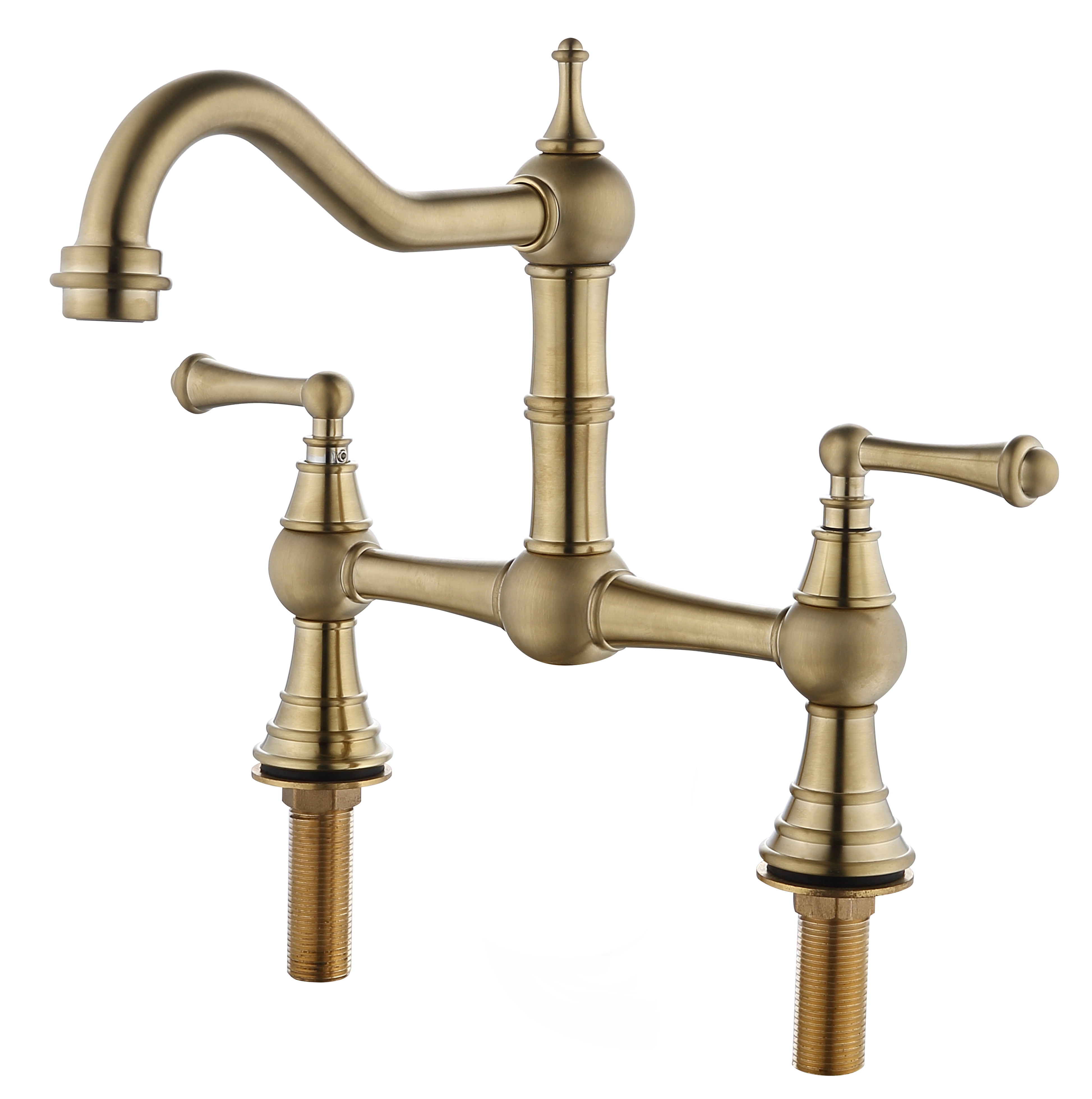DUOSONG Double Handle Widespread Kitchen Faucet With Traditional ...