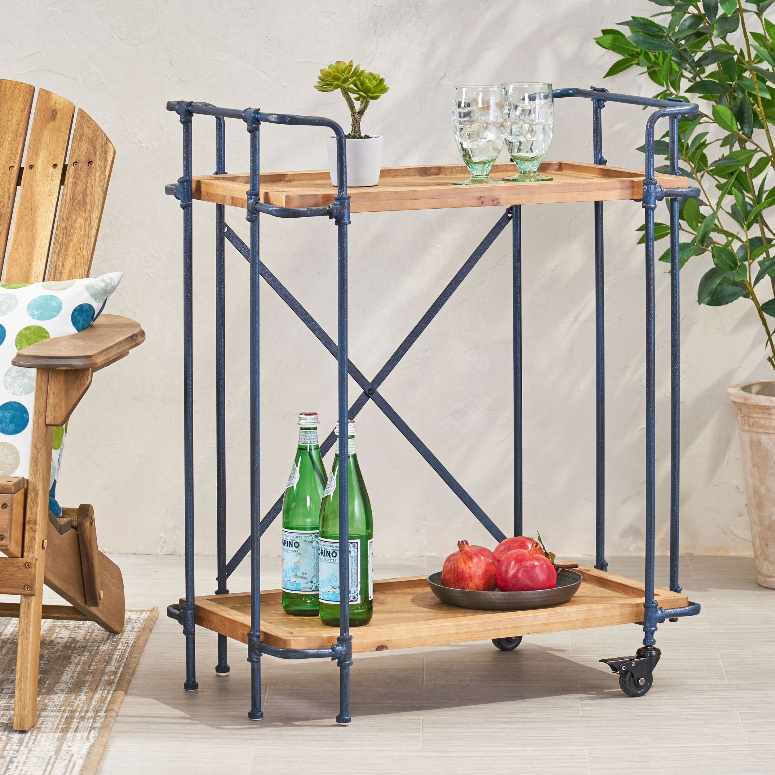 DUOSONG Eden Plummers Pipe Bar Cart Furniture Dining Furniture Kitchen ...