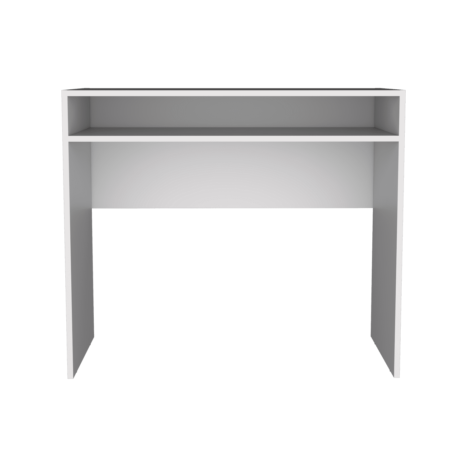 DUOSONG Estill Desk In Melamine With Storage White Melamine Furniture ...