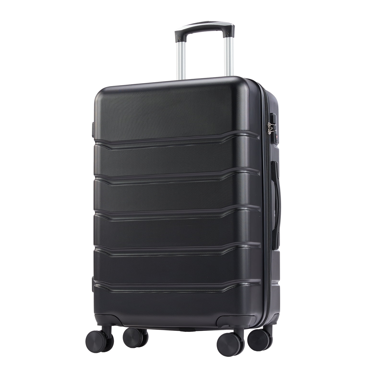 DUOSONG Hard Sided Expand Suitcase With Rotating Wheels, Tsa Lock ...