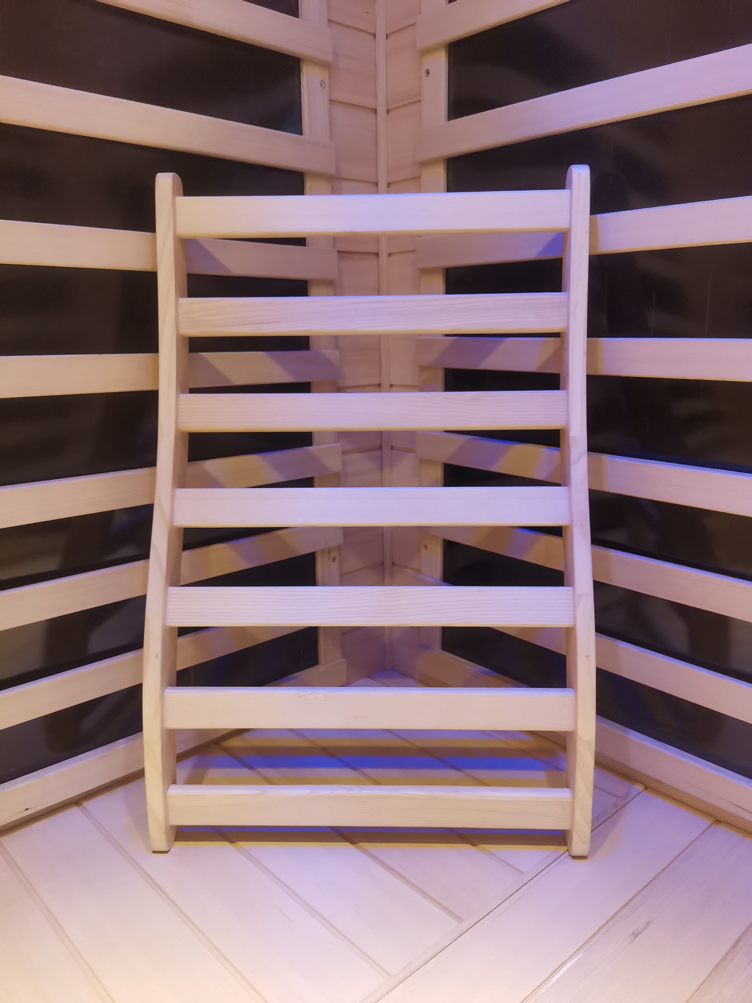DUOSONG Hemlock Round Stick Sauna Backrest Natural Solid Wood Bath ...