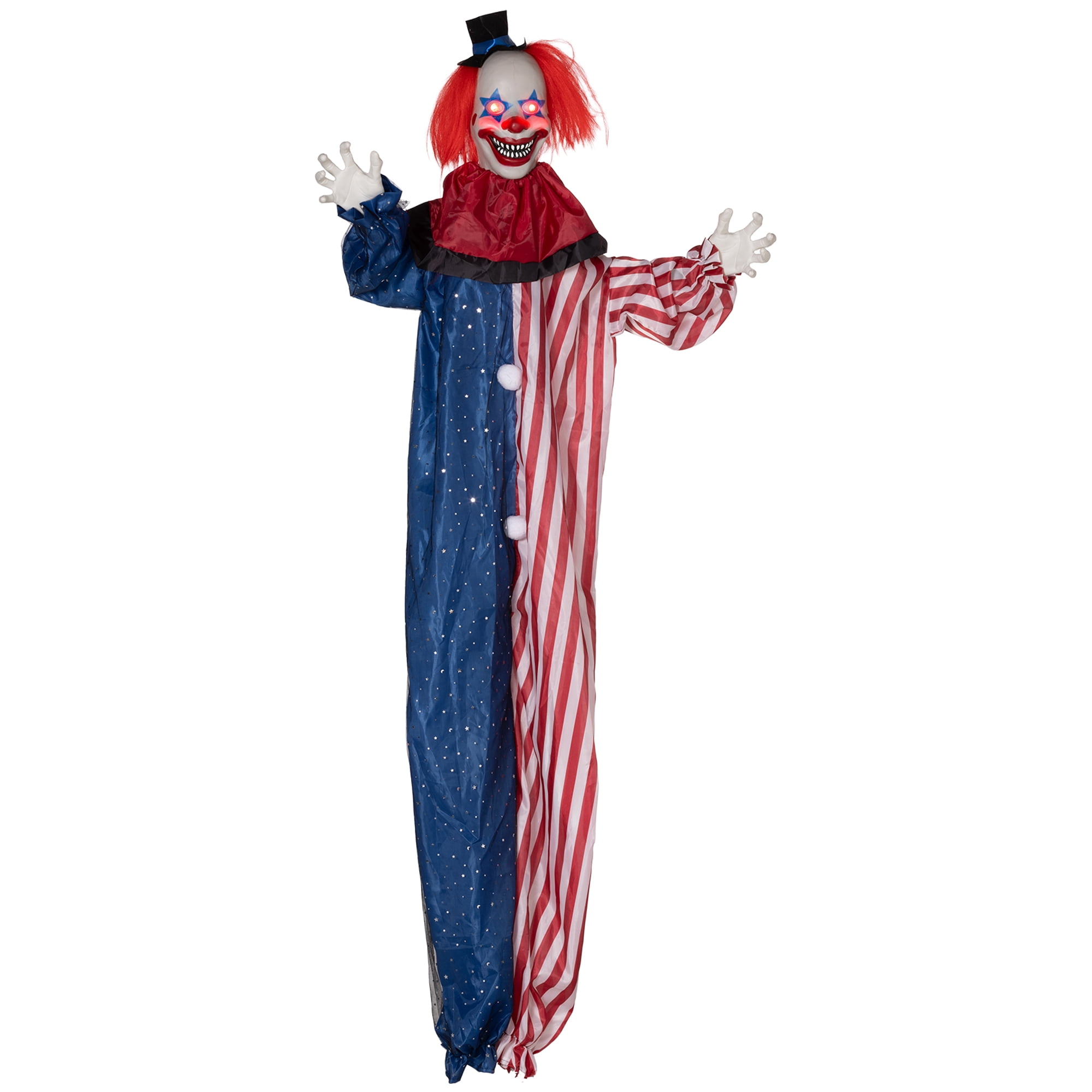 DUOSONG Homcom 6' Life Size Halloween Hanging Clown Decoration, Scary ...
