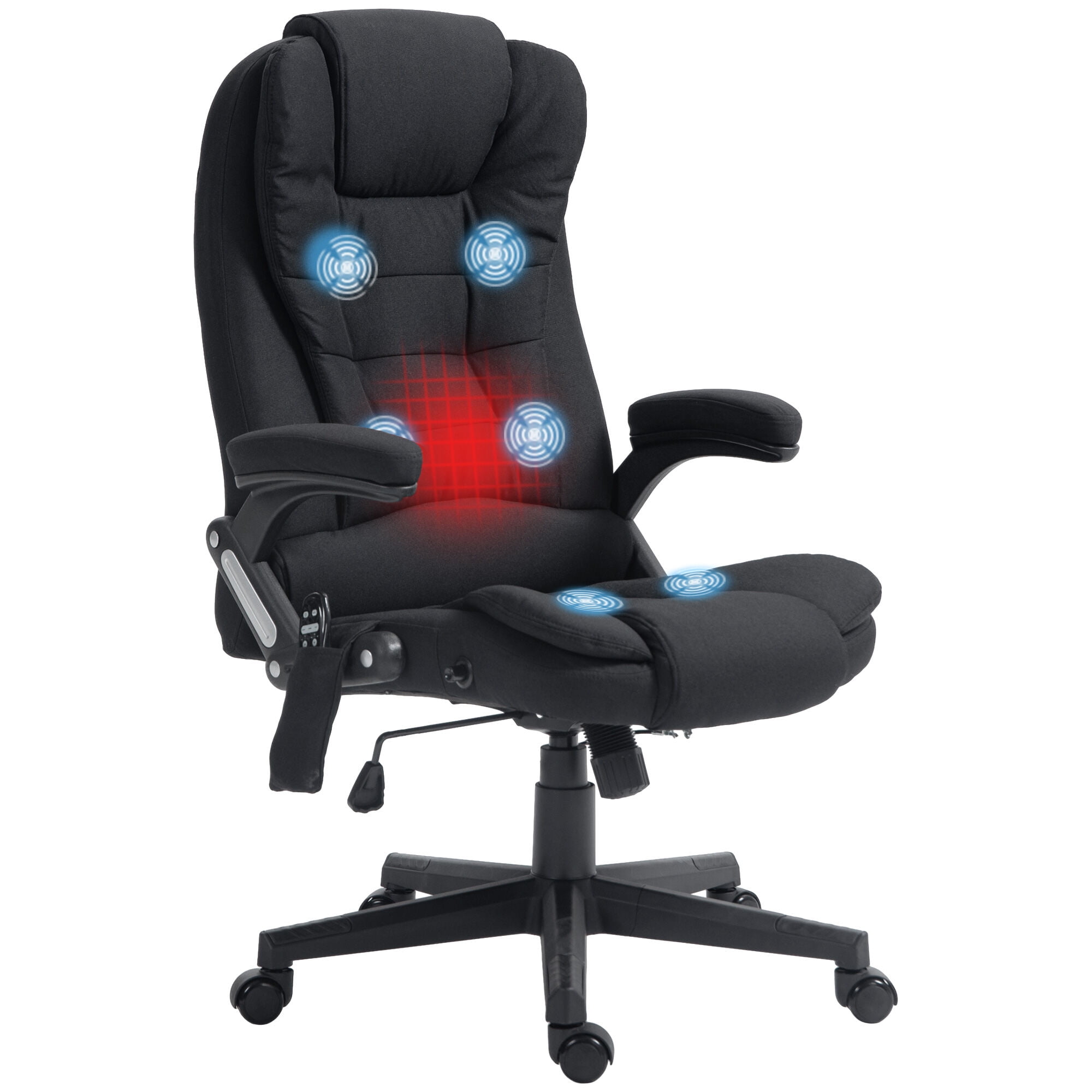 DUOSONG Homcom 6 Point Vibrating Massage Office Chair With Lumbar Heat ...